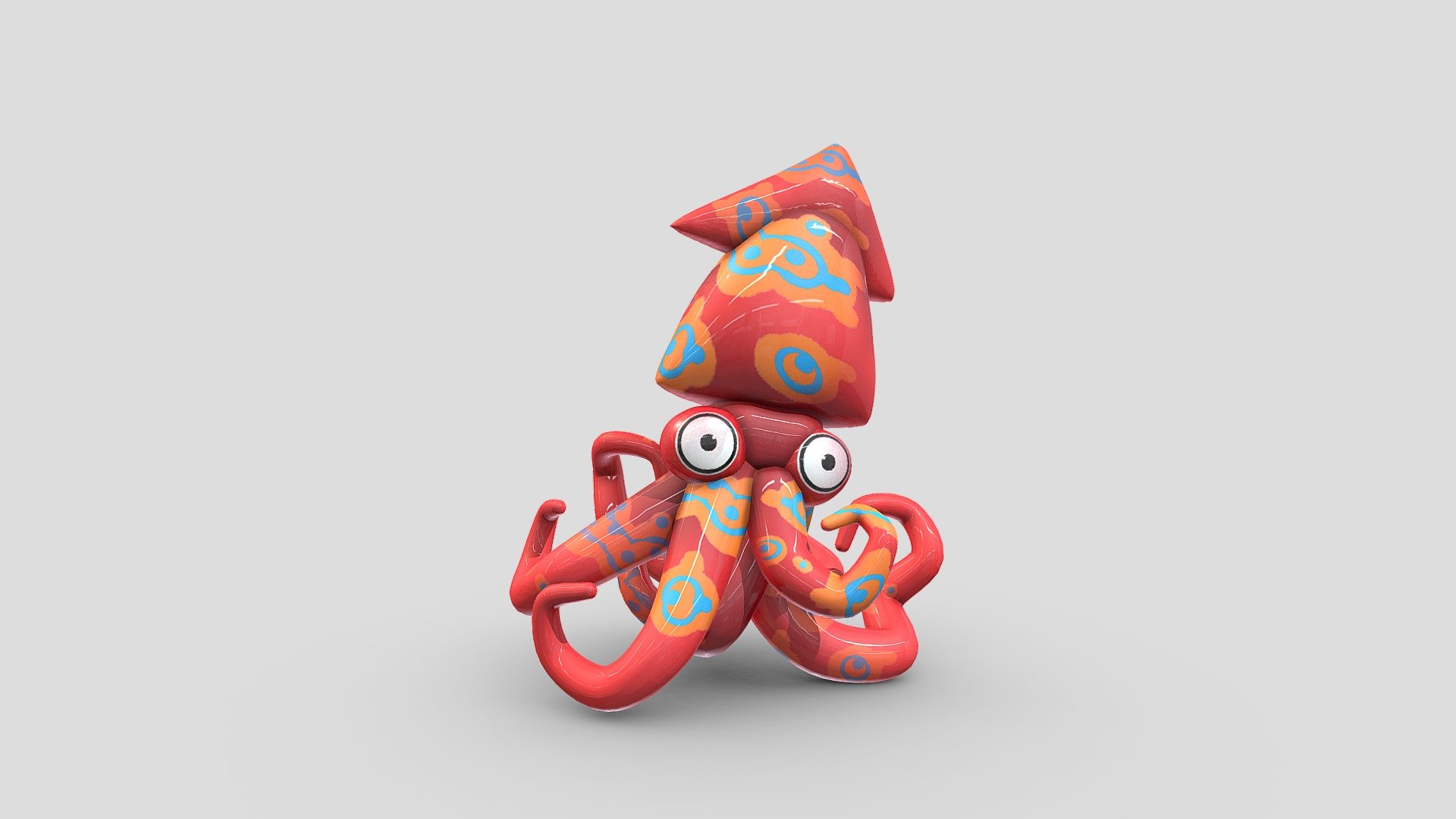 red-squid - Download Free 3D model by irvinlin [c11eb3d] - Sketchfab