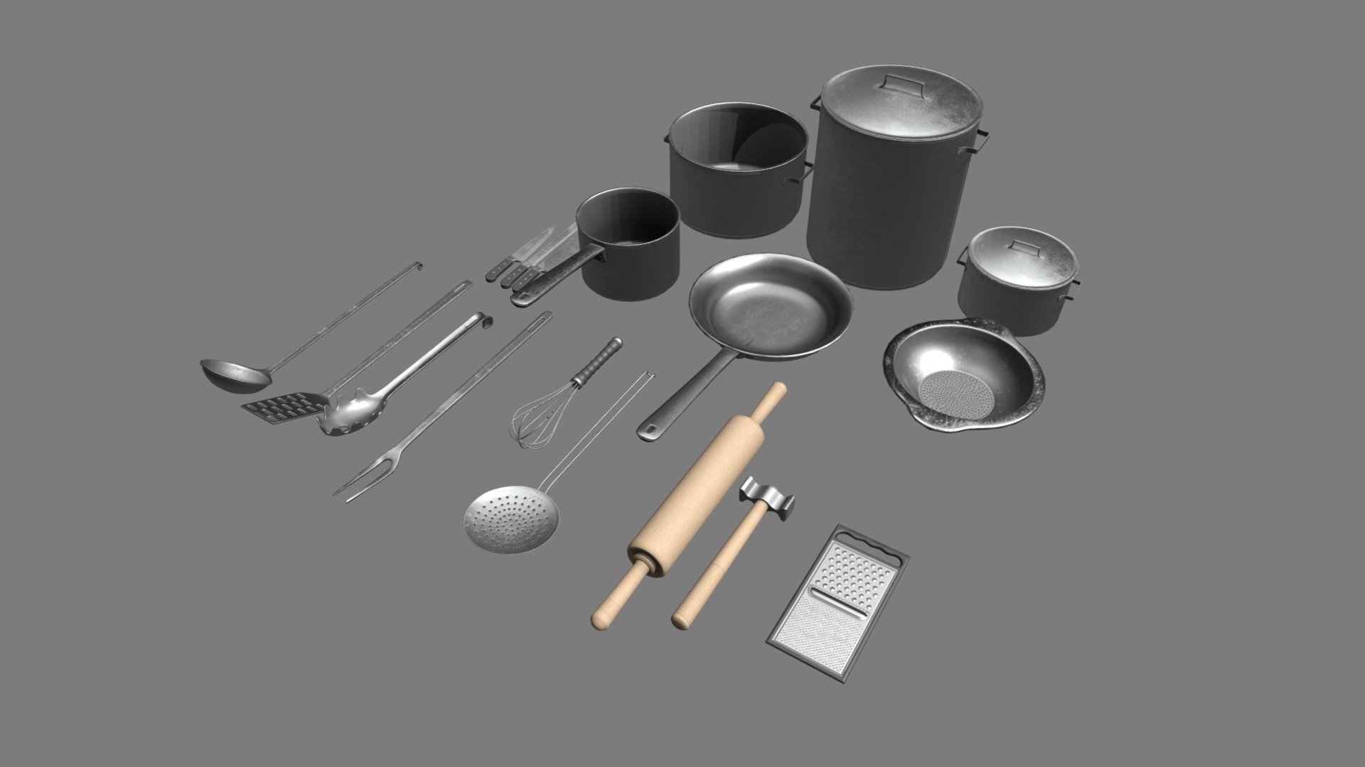 Kitchen Utensils - Buy Royalty Free 3D model by JmCVoyager [c11ecda ...