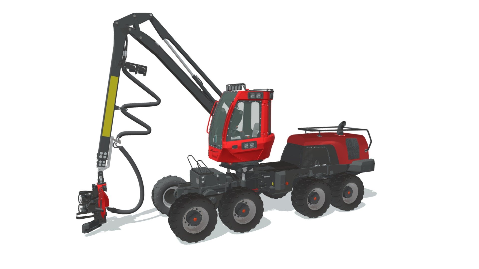 Forestry Wheeled Harvester - Buy Royalty Free 3D model by 3DHorse ...