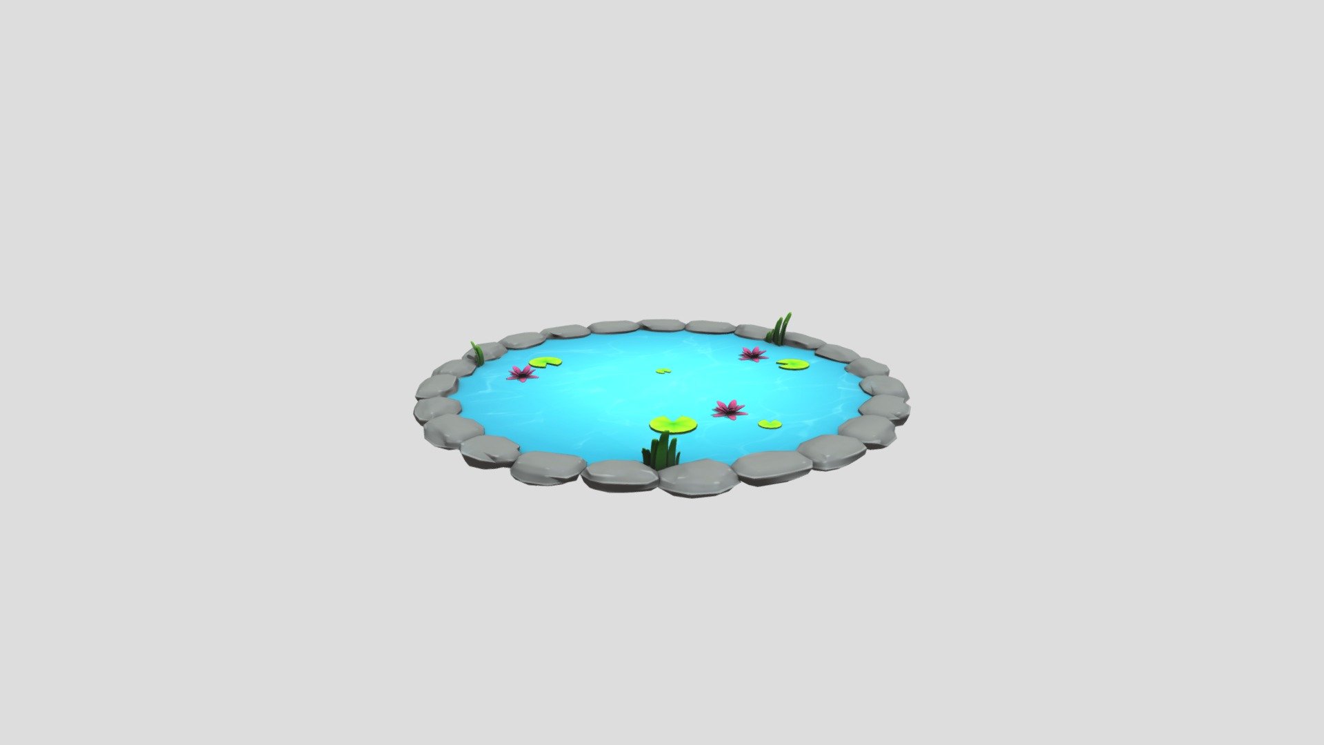 Cartoon Pond - Download Free 3D model by iDiteMD (@hemmarath.ss ...