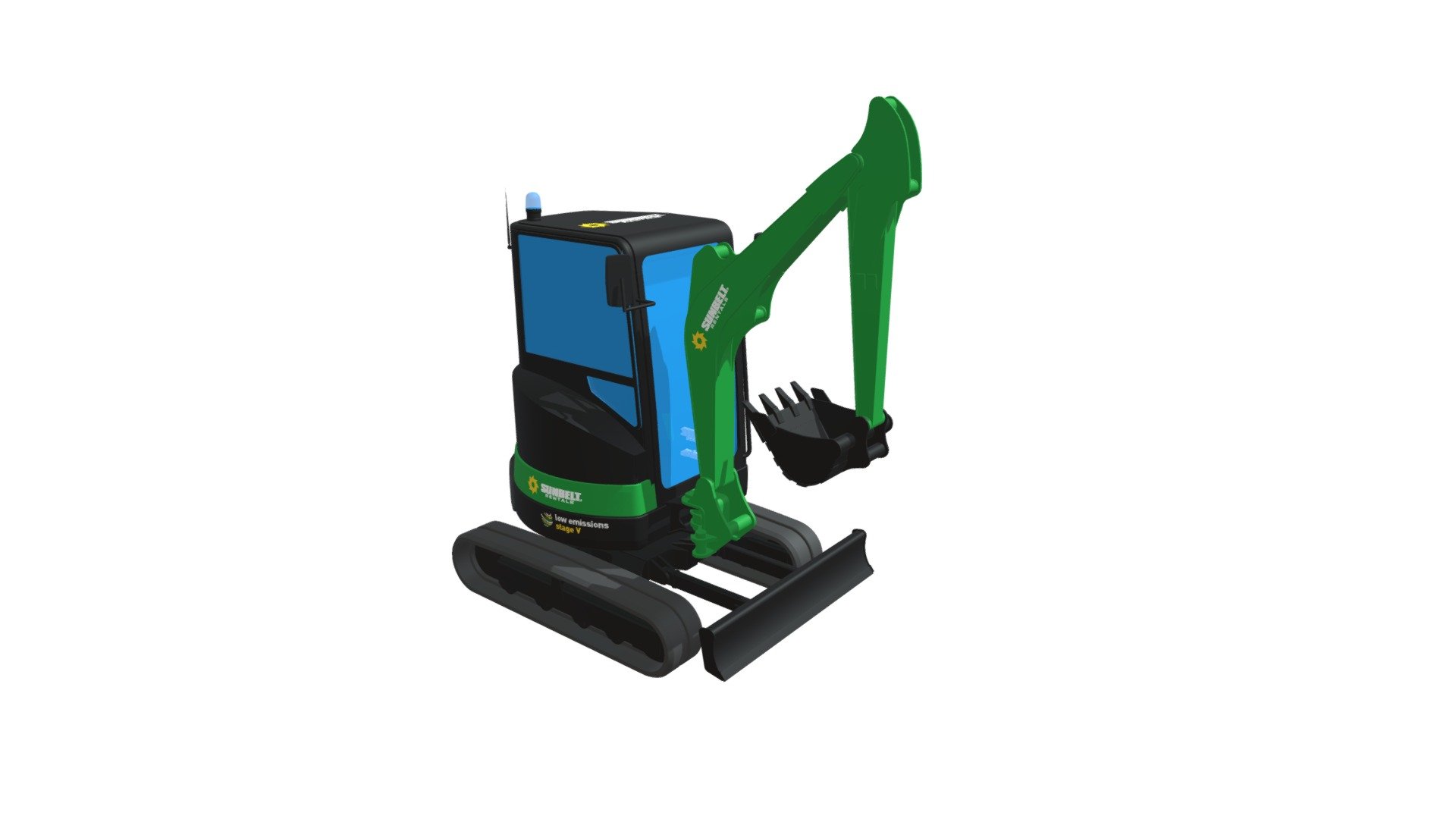 Sunbelt Rentals - Mini Excavator - Sany SY26C - 3D model by bimstore ...