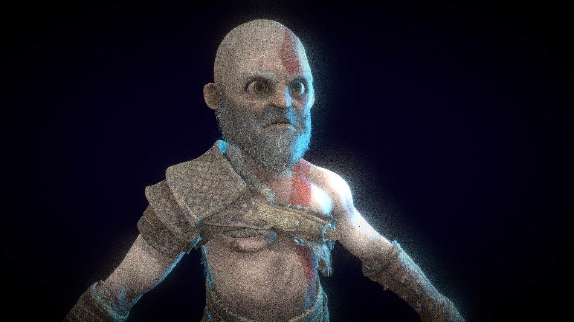 God of War - Kratos (Cartoonic style) - Download Free 3D model by ryad ...