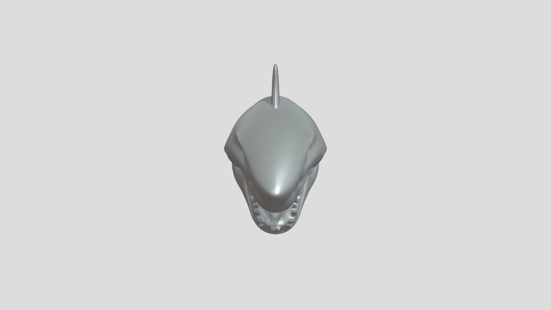 Shark head with open mouth - 3D model by nosweatjames [c12932a] - Sketchfab