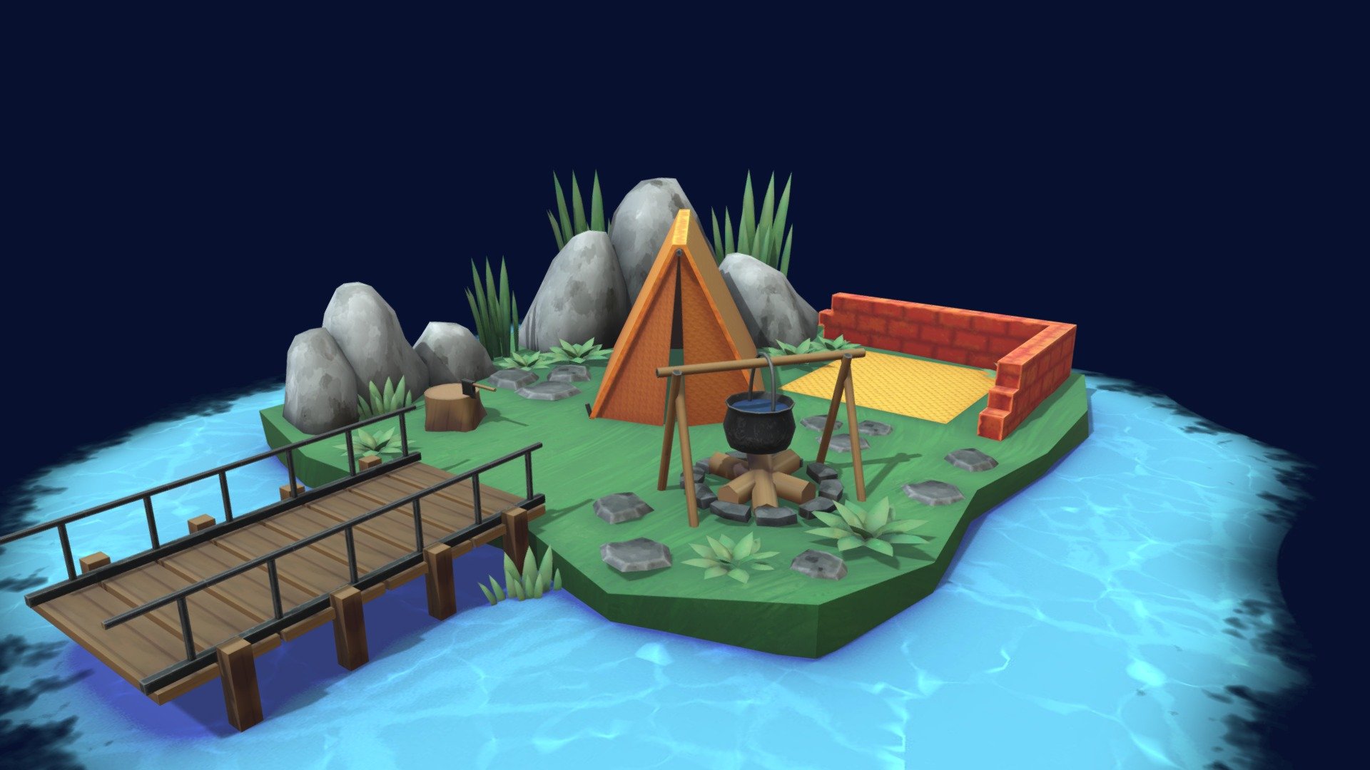 Tent Project Uvw 3d Model By Karina Burtseva Karina Burtseva