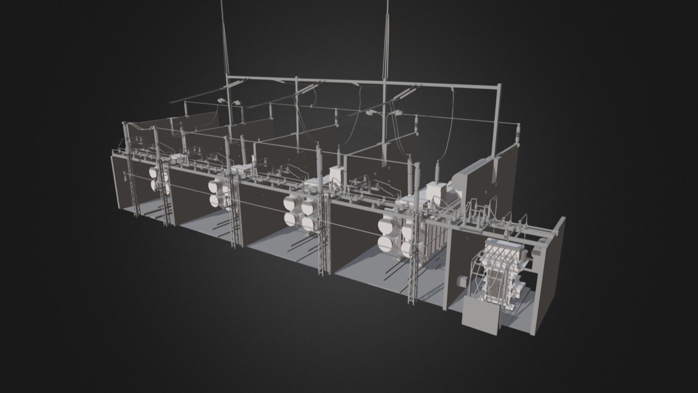 Substation - 3D model by geodrom [c12d888] - Sketchfab