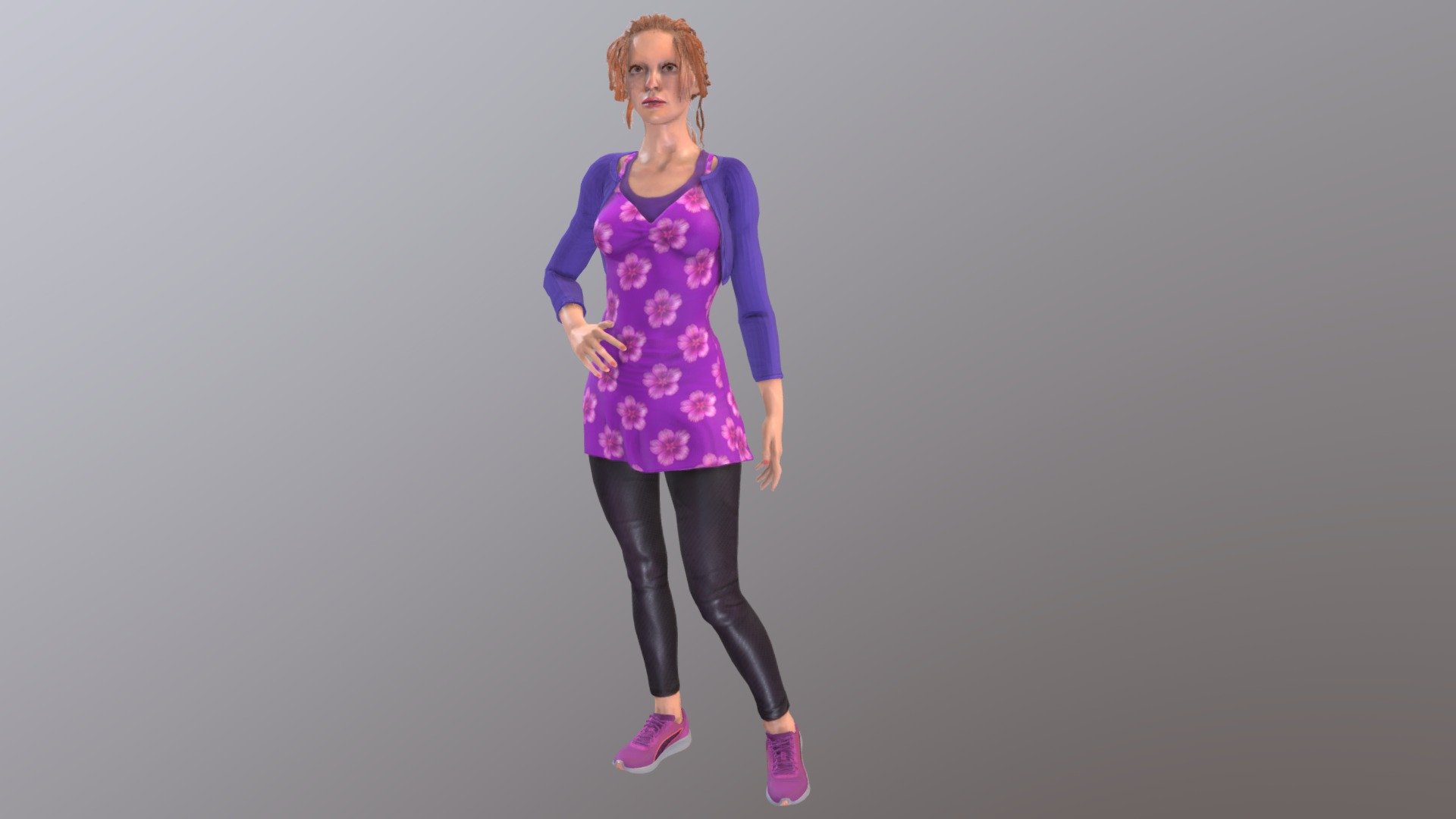 Frisbee Girl - 3D model by verena stabel (@kling) [c12fbcb] - Sketchfab