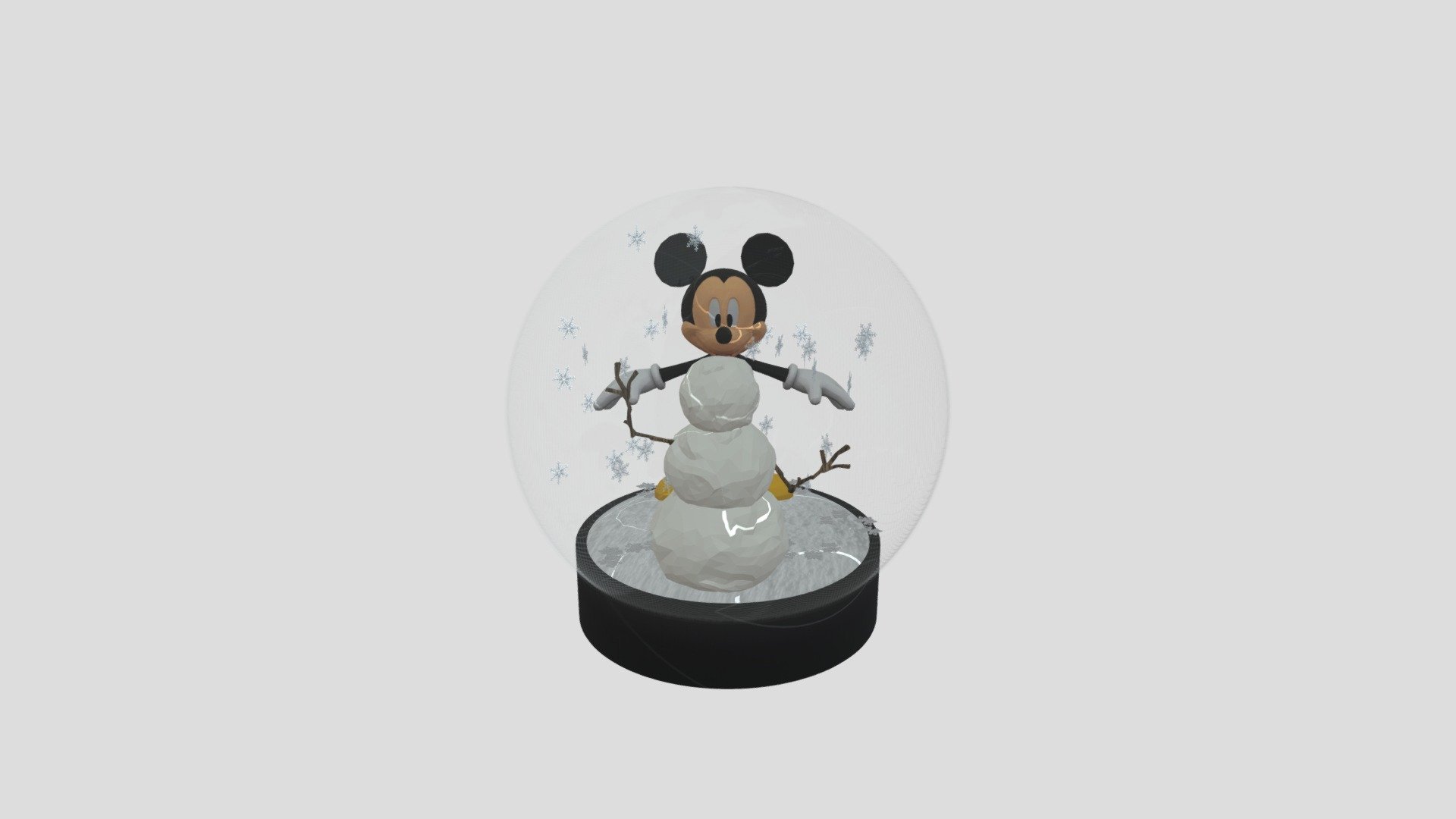 Mickey Mouse Snow Globe - Download Free 3D model by snugl.buniez ...