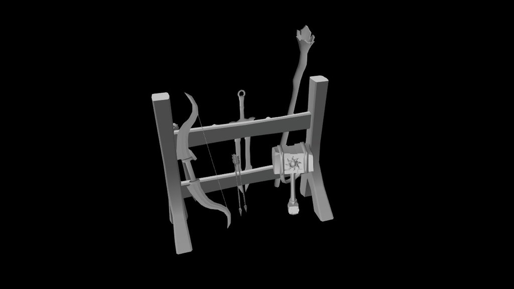 Weapon Stand - 3D model by Graham (@graham3d) [c134920] - Sketchfab