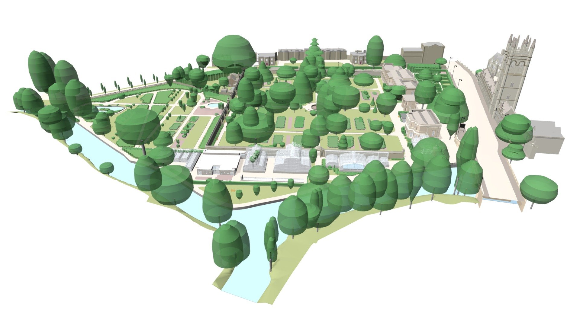 Oxford Botanic Garden - 3D Building Model (E,C) - 3D model by SIAD ...