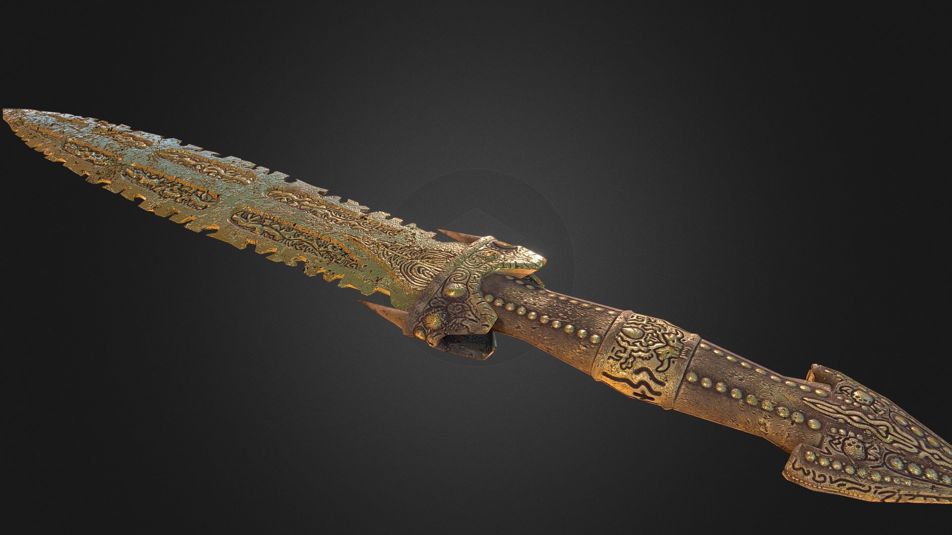 Necromonger Dagger - 3D model by Tau34RUS [c138aad] - Sketchfab