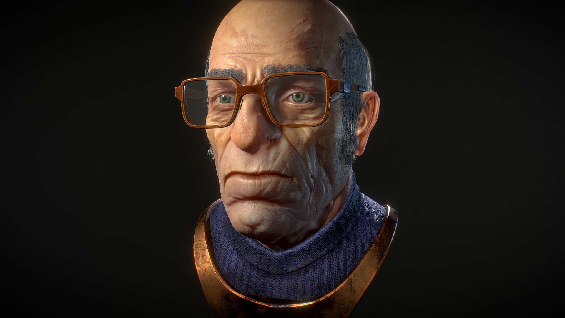 Old man - 3D model by Dmitriy Dryzhak (@arvart.lit) [c13b8ed] - Sketchfab