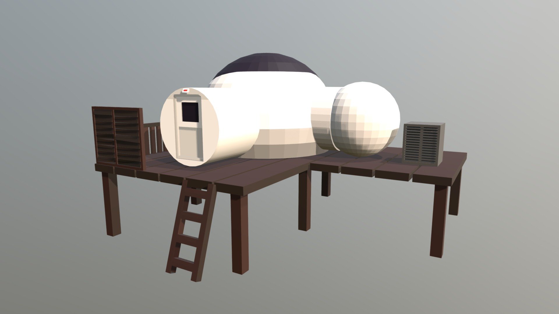 Colonial Moon Housing - 3D model by lightryx [c141369] - Sketchfab
