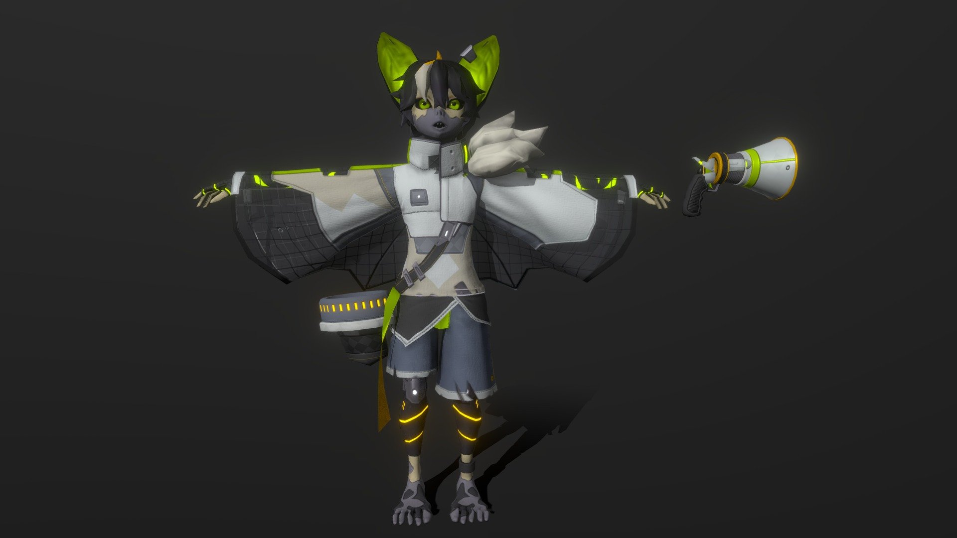 Bat Character - 3D model by Mono (@monoco55) [c142ca7] - Sketchfab