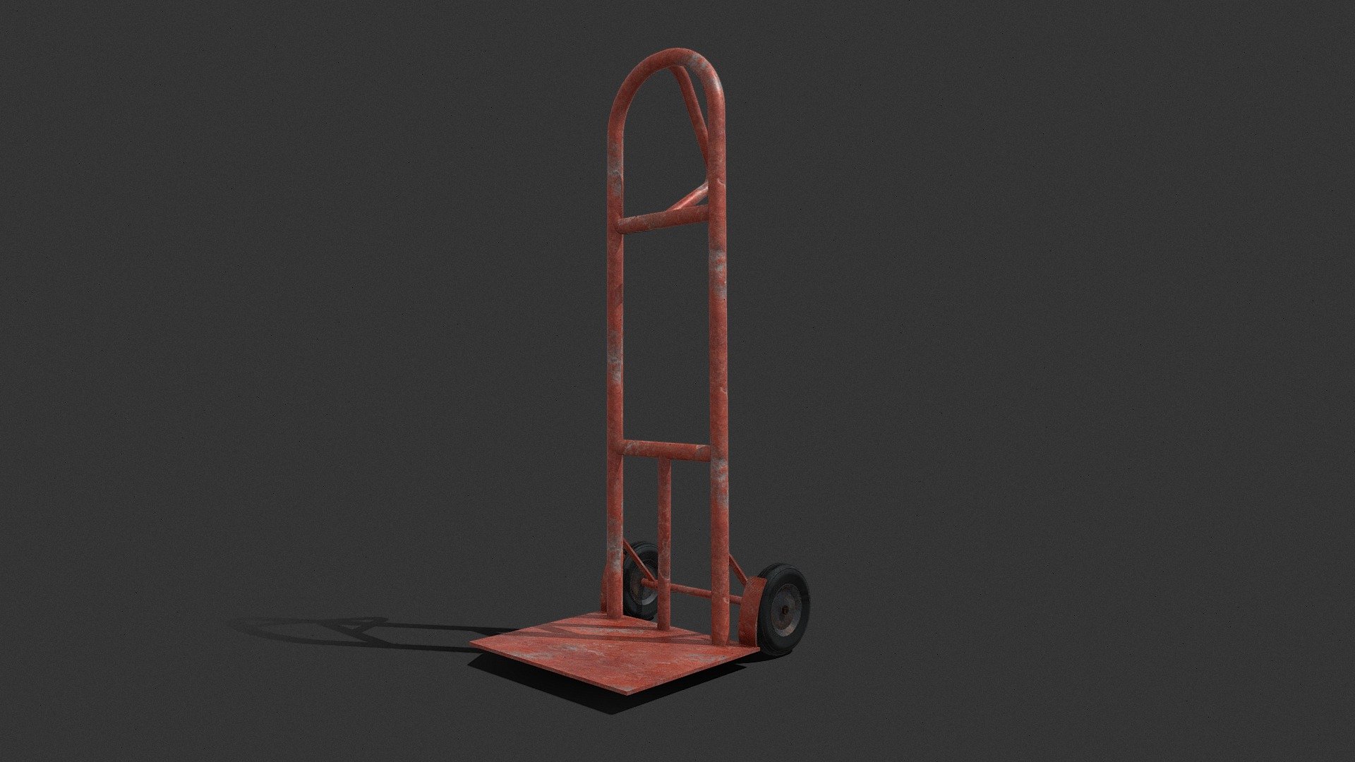 Two-wheeled cargo trolley for transporting - Download Free 3D model by ...