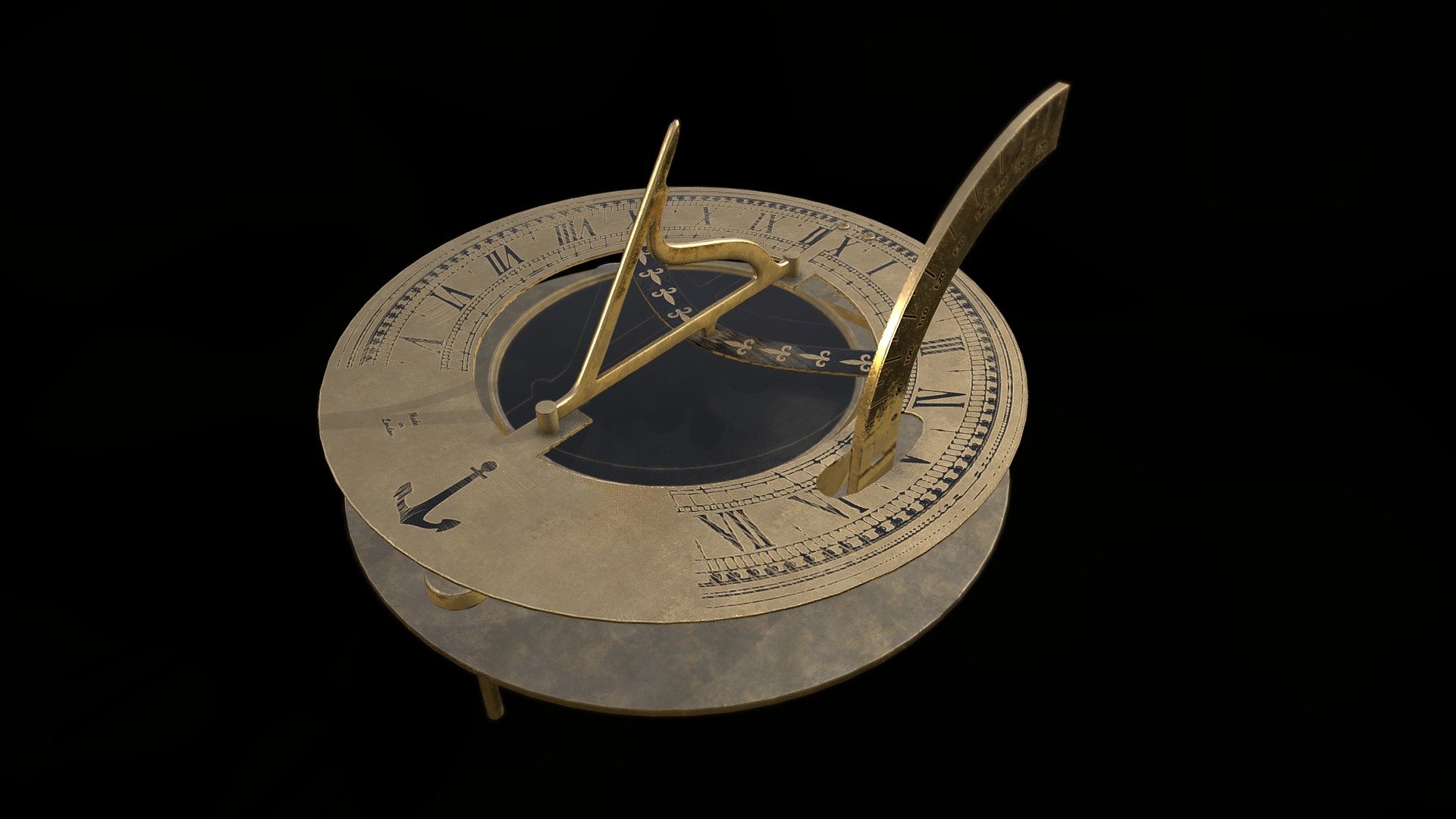 Brass Sun Dial - Buy Royalty Free 3D model by Joseph Gush (@joe.gush_3d ...