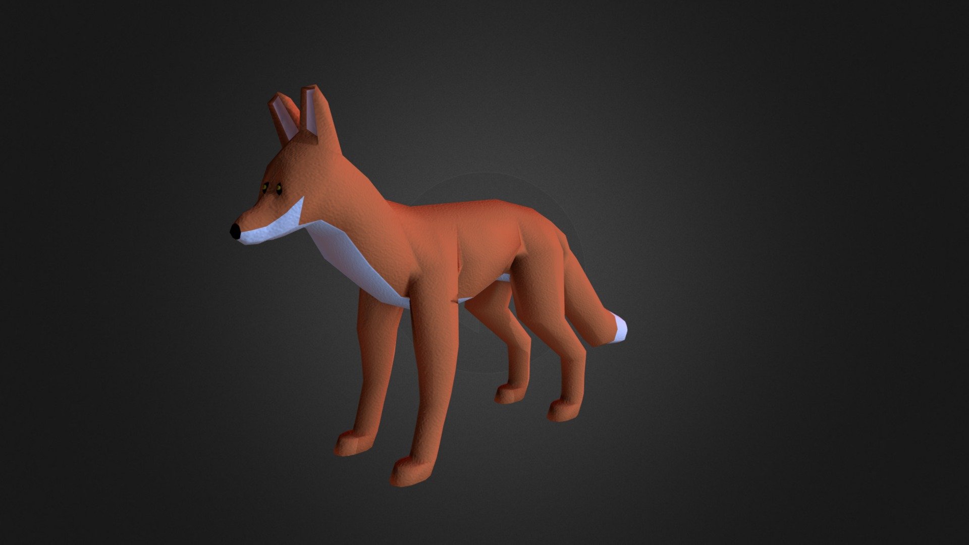 low poly fox - 3D model by alexjoneswcc [c14a421] - Sketchfab