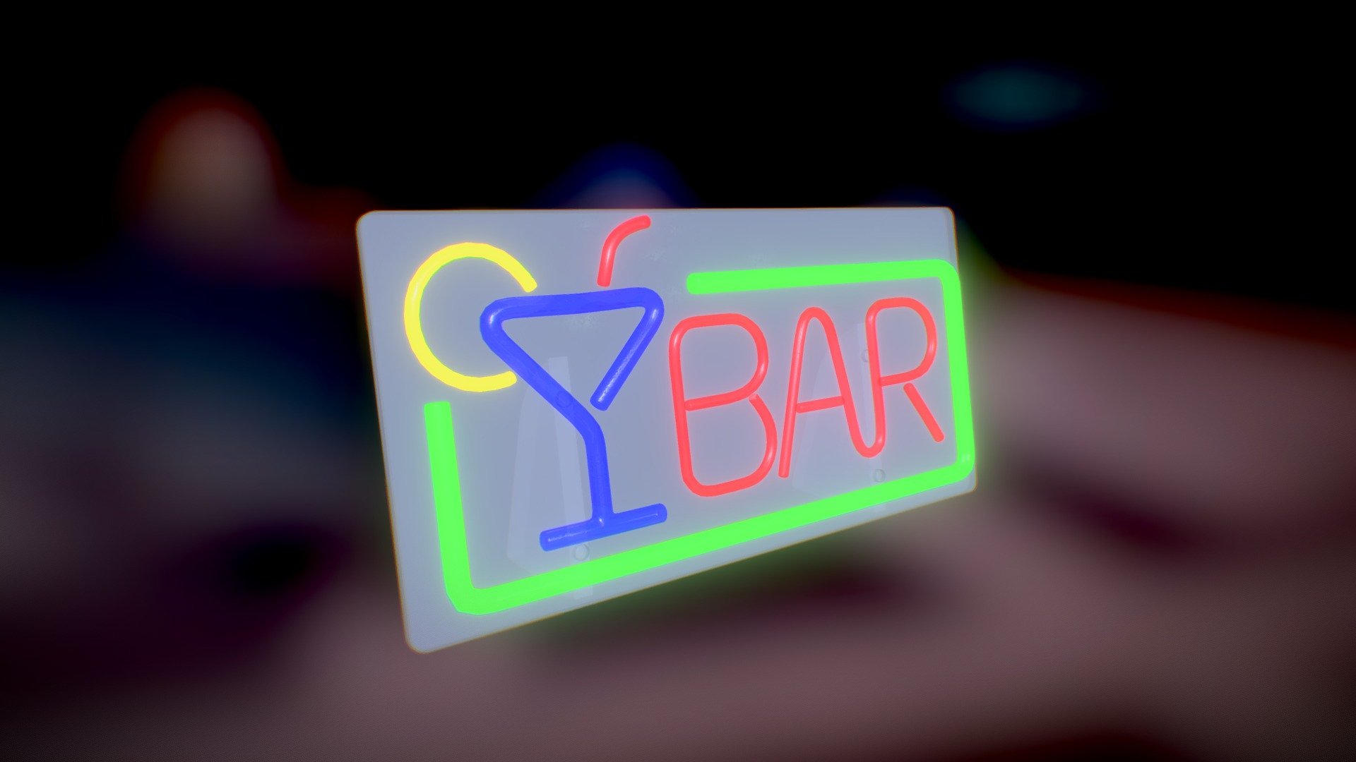 Small neon bar top sign - Buy Royalty Free 3D model by Mellora [c14a721 ...