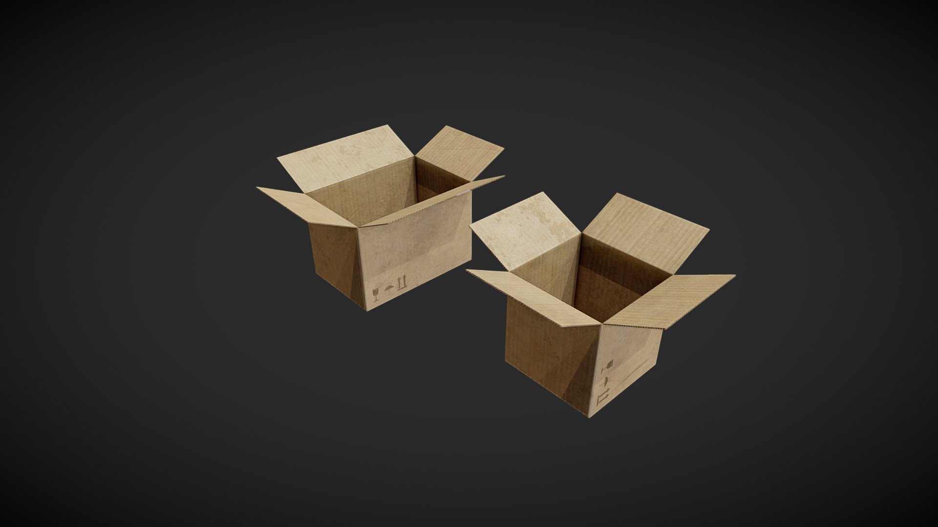 Generic Cardboard Boxes (lowpoly game assets) - Buy Royalty Free 3D ...