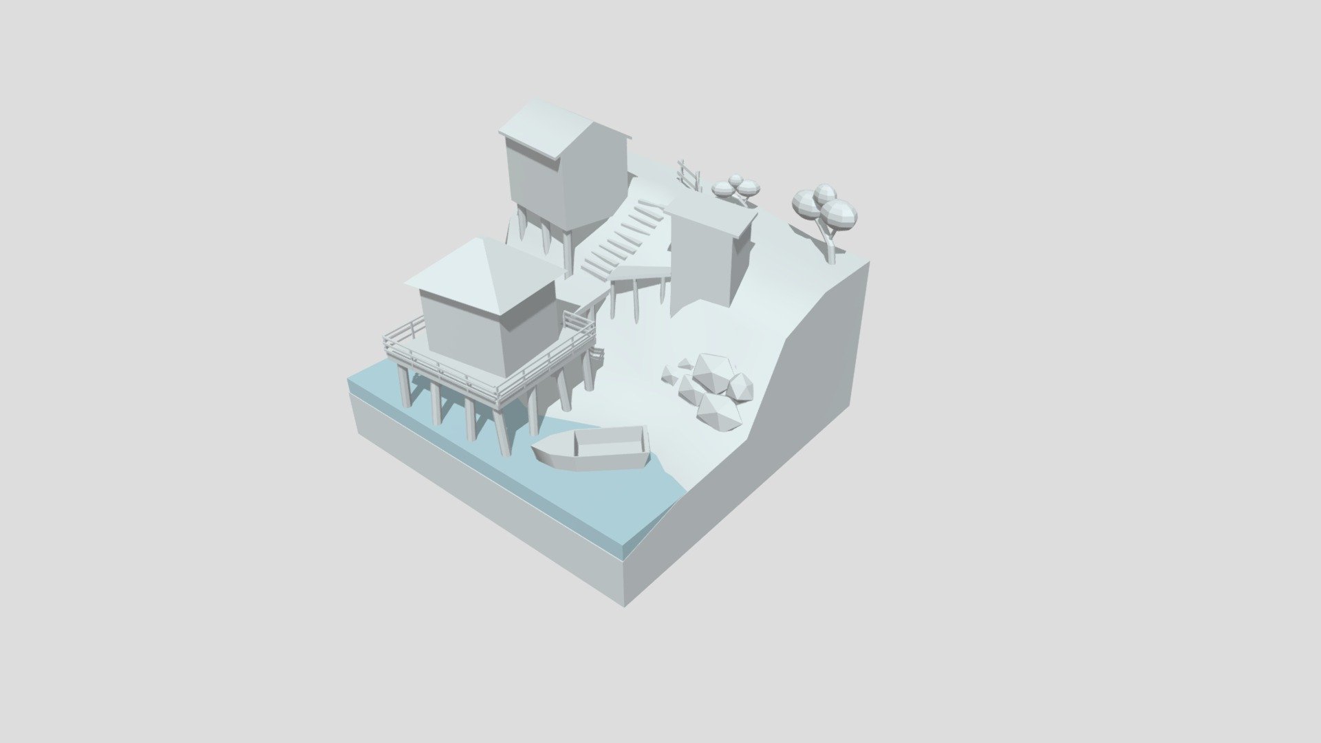By The Ocean - Blockout - Download Free 3D model by Samuël Quak (@samuelquak) [c14e44b] - Sketchfab