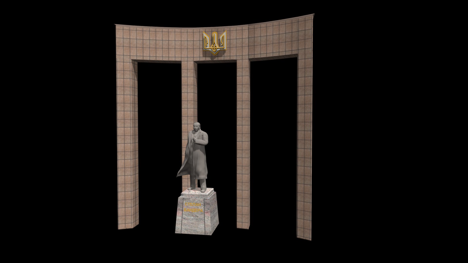 Stepan Bandera Statue - 3D model by Alan Stevenres (@alanstevenres ...