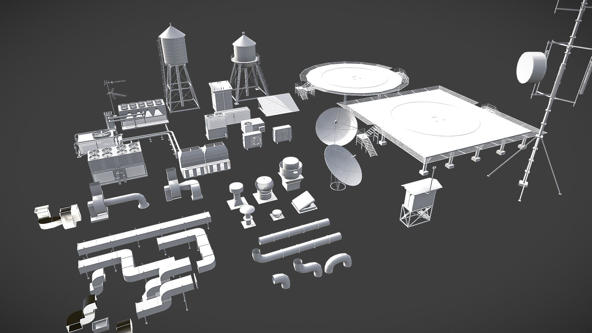 rooftop parts - Buy Royalty Free 3D model by cikameja [c153156 ...