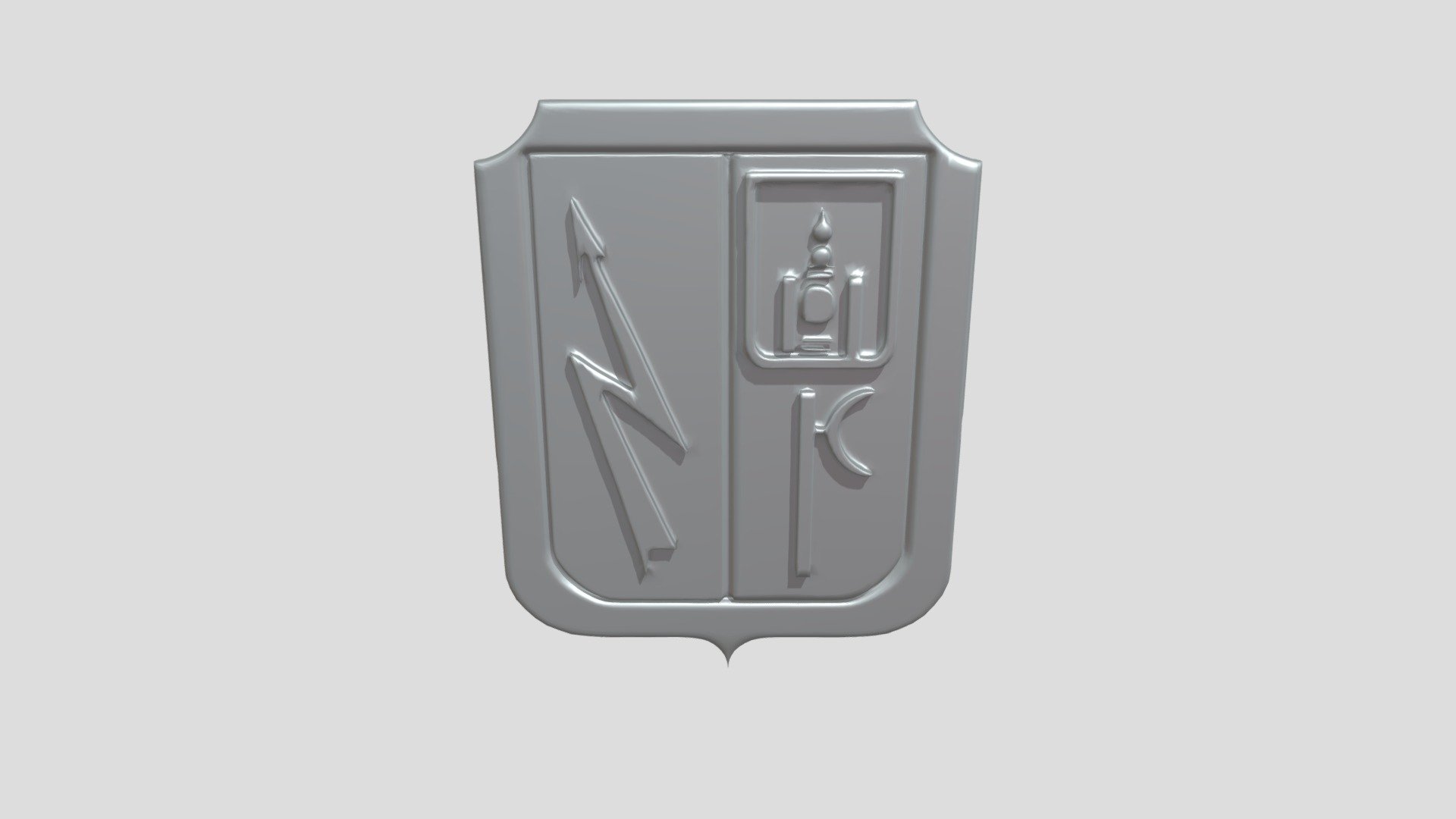 emblem with abstract symbols - 3D model by tzangilgaa [c153da4] - Sketchfab