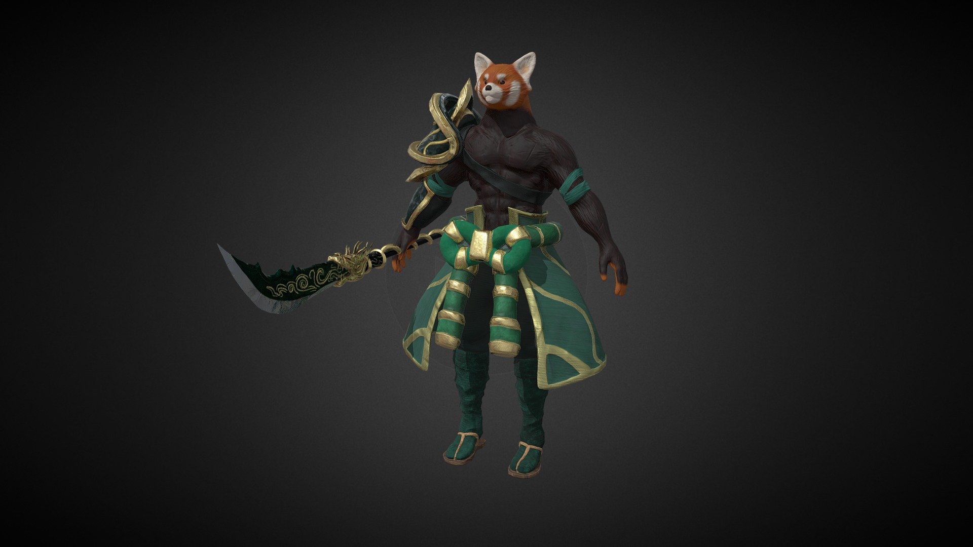 Red panda warrior - 3D model by DangDoan (@dobangatruot) [c154354 ...