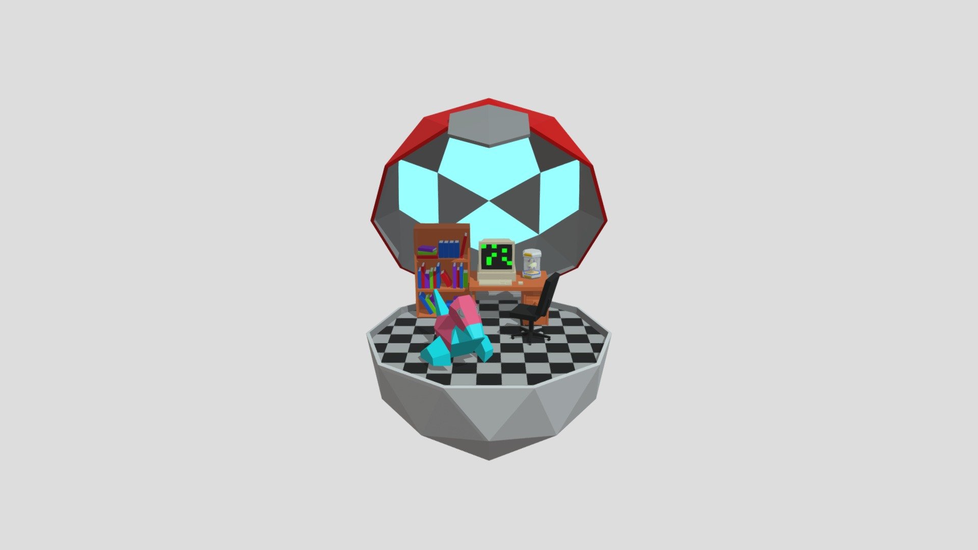 Low Poly Porygon Scene - 3D model by lambrijr [c156d0e] - Sketchfab