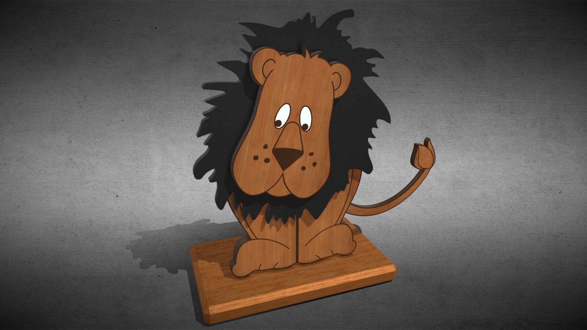 Lion Automata Wooden Toy - Download Free 3D model by trinityscsp ...