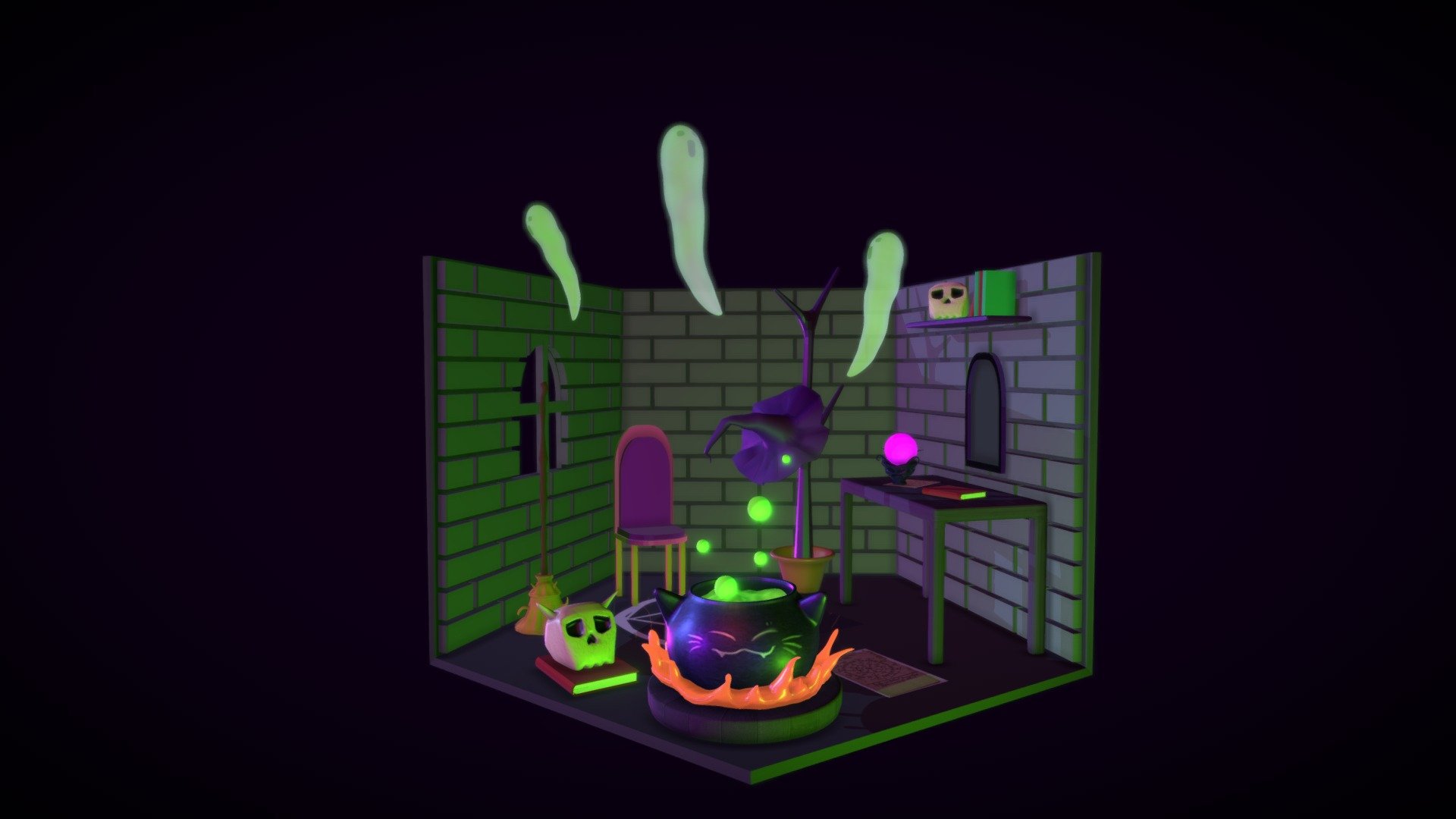 Nat's Potion Room (isometric room) - 3D model by Fitria Natali (@fitria ...