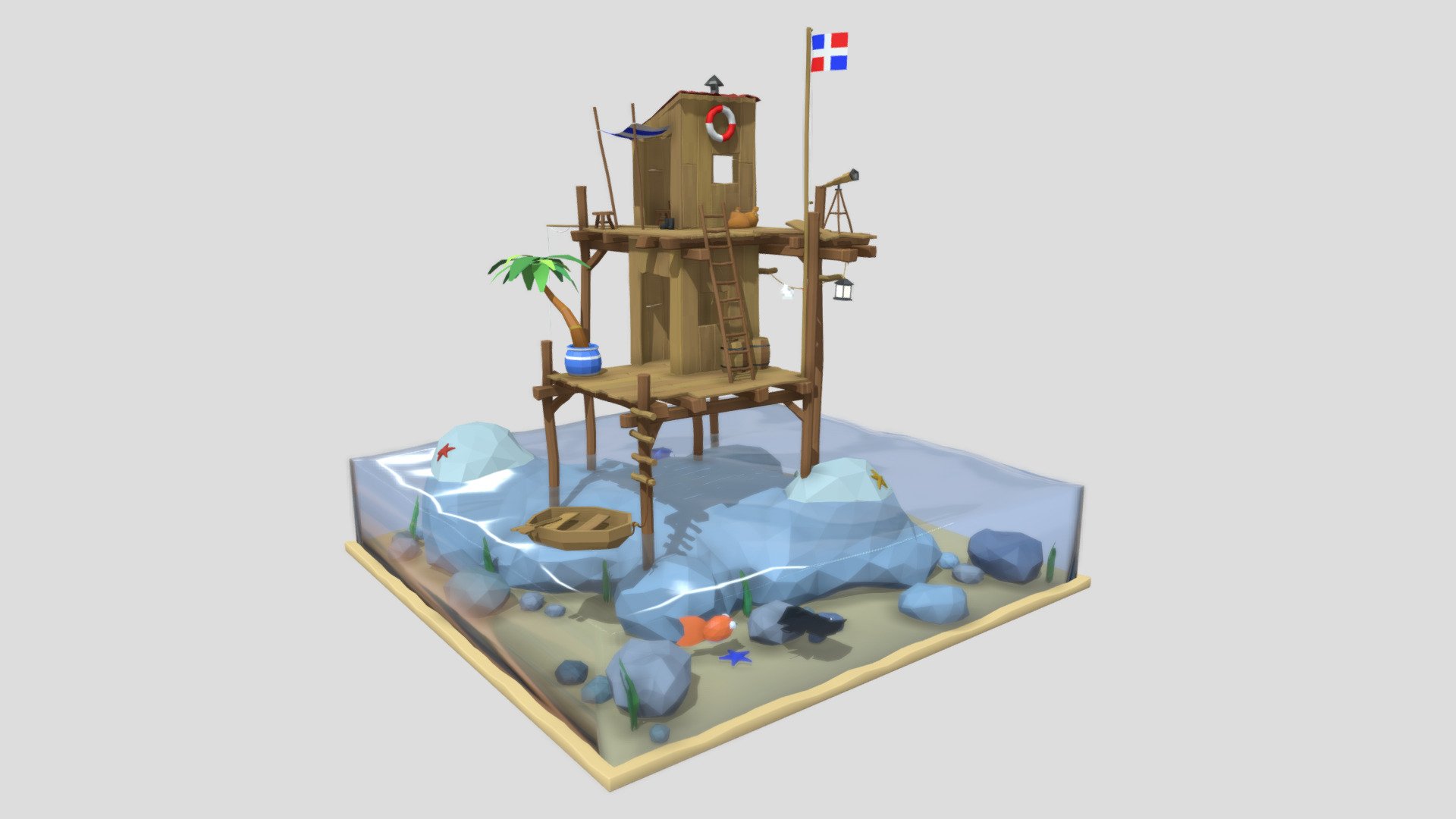 Shack day - 3D model by jfespinal [c15fd09] - Sketchfab