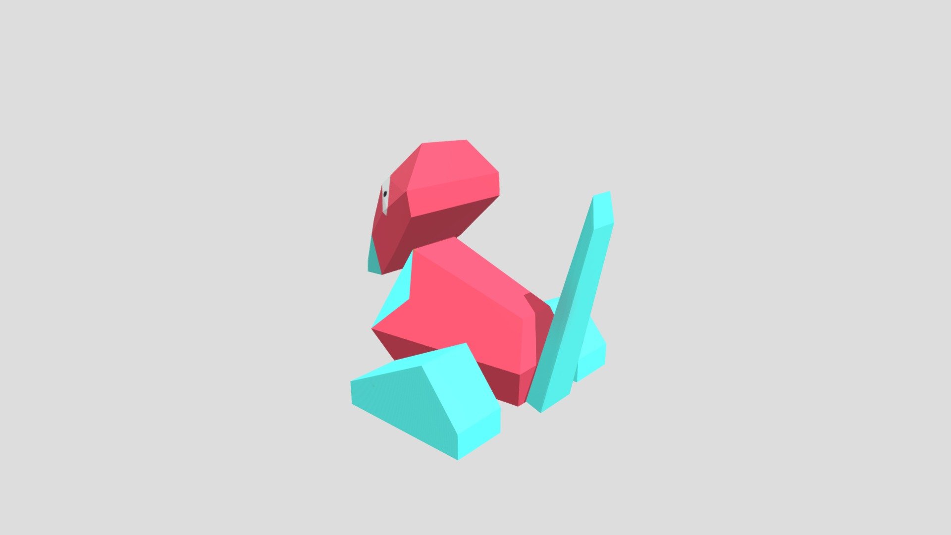 Porygon Pokemon 3D - Low Poly - 3D model by BrotinhoEmo (@BlueWolf112 ...