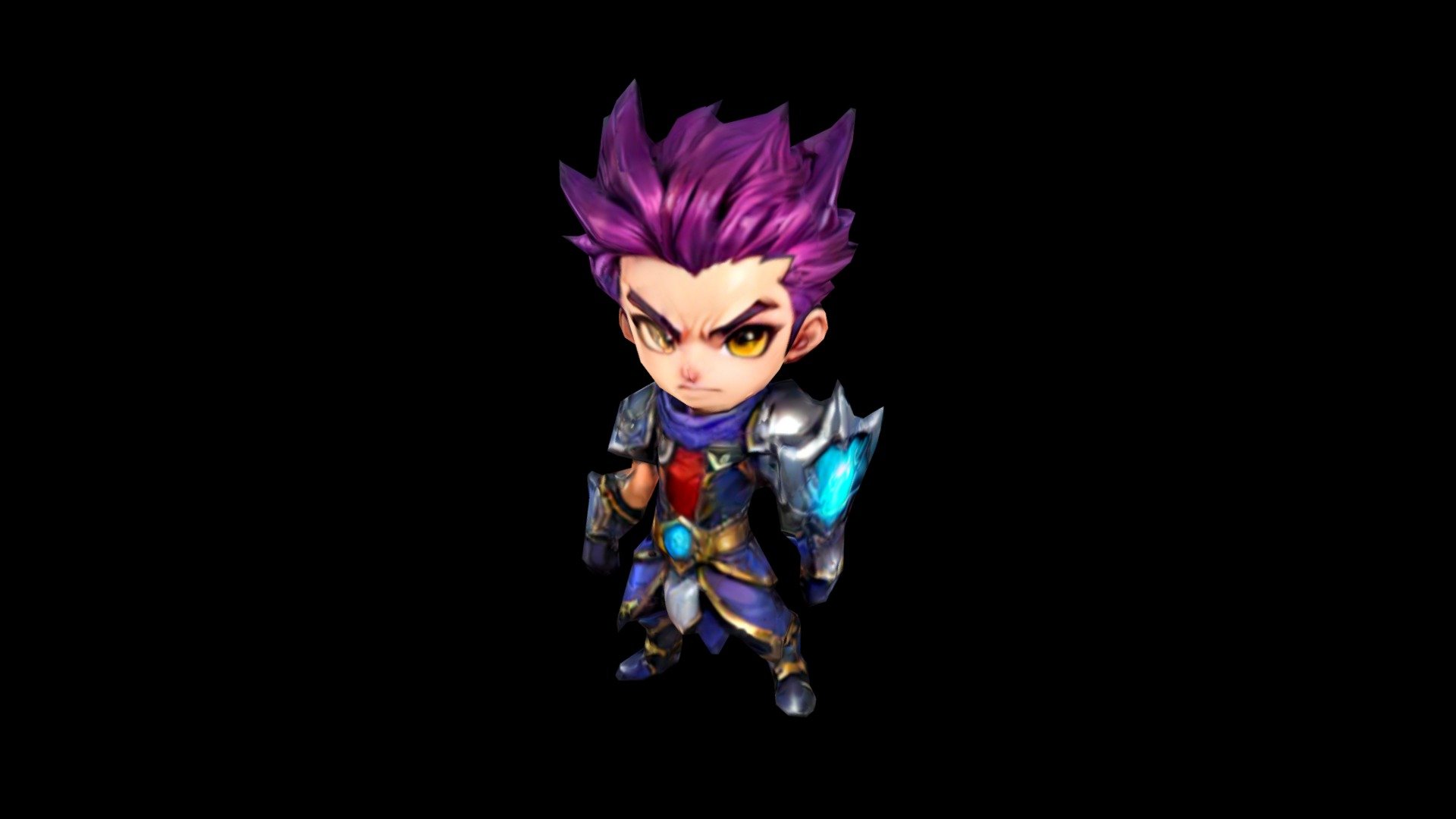 Anime style illustration of a young male warrior - Download Free 3D ...