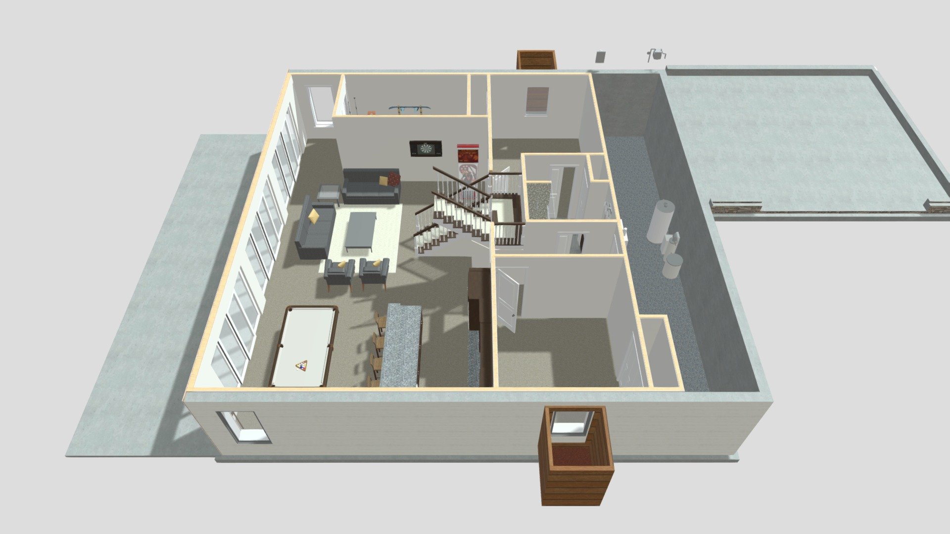 Basement Layout Idea - Download Free 3D model by OakBridge Development ...