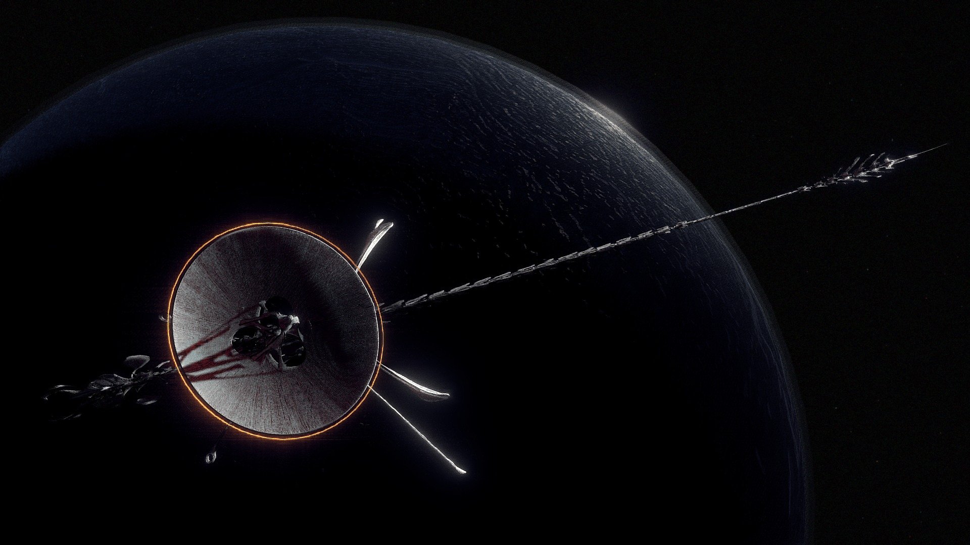 Skeletal voyager 1 with background - 3D model by sy-kim [c162e6d ...