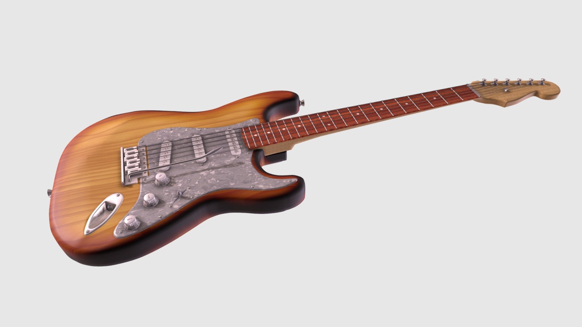 Electric Guitar - 3D model by BytePost (@Simone9) [c16528b] - Sketchfab