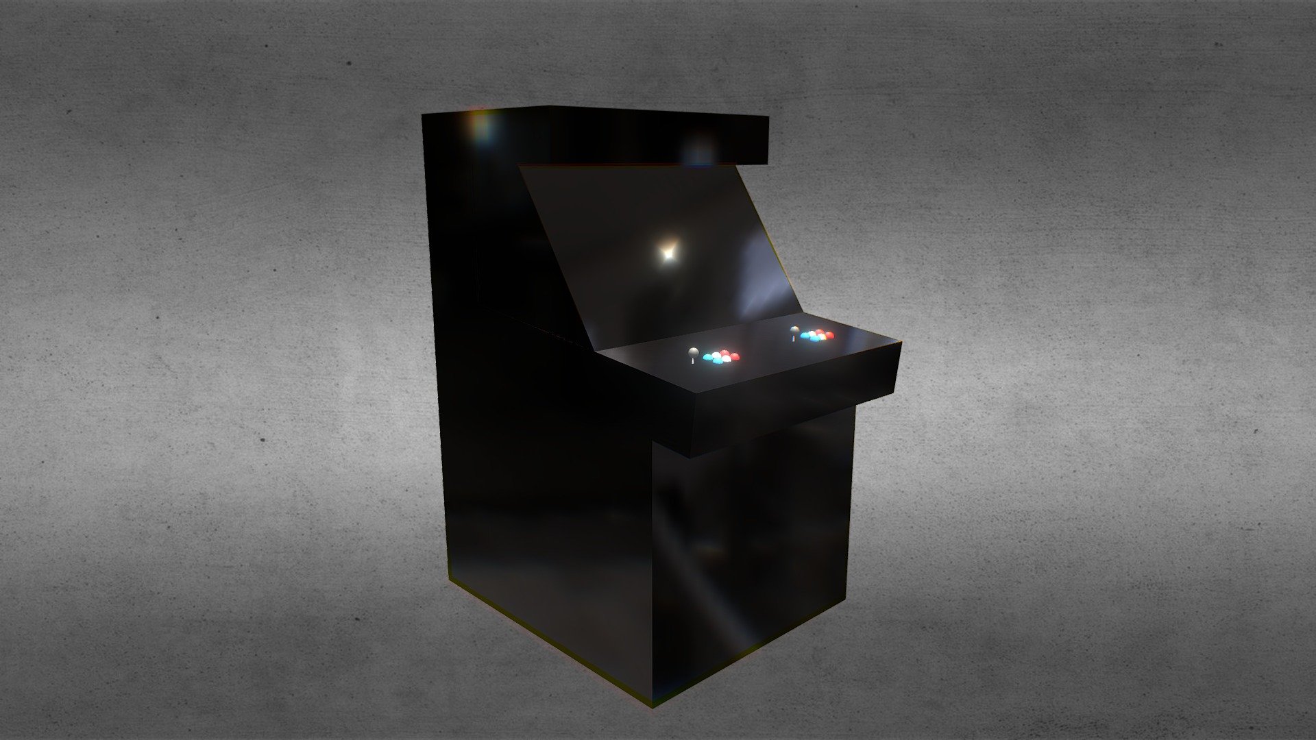 Simple Arcade Cabinet (dark) - Download Free 3D model by stevencmutter ...