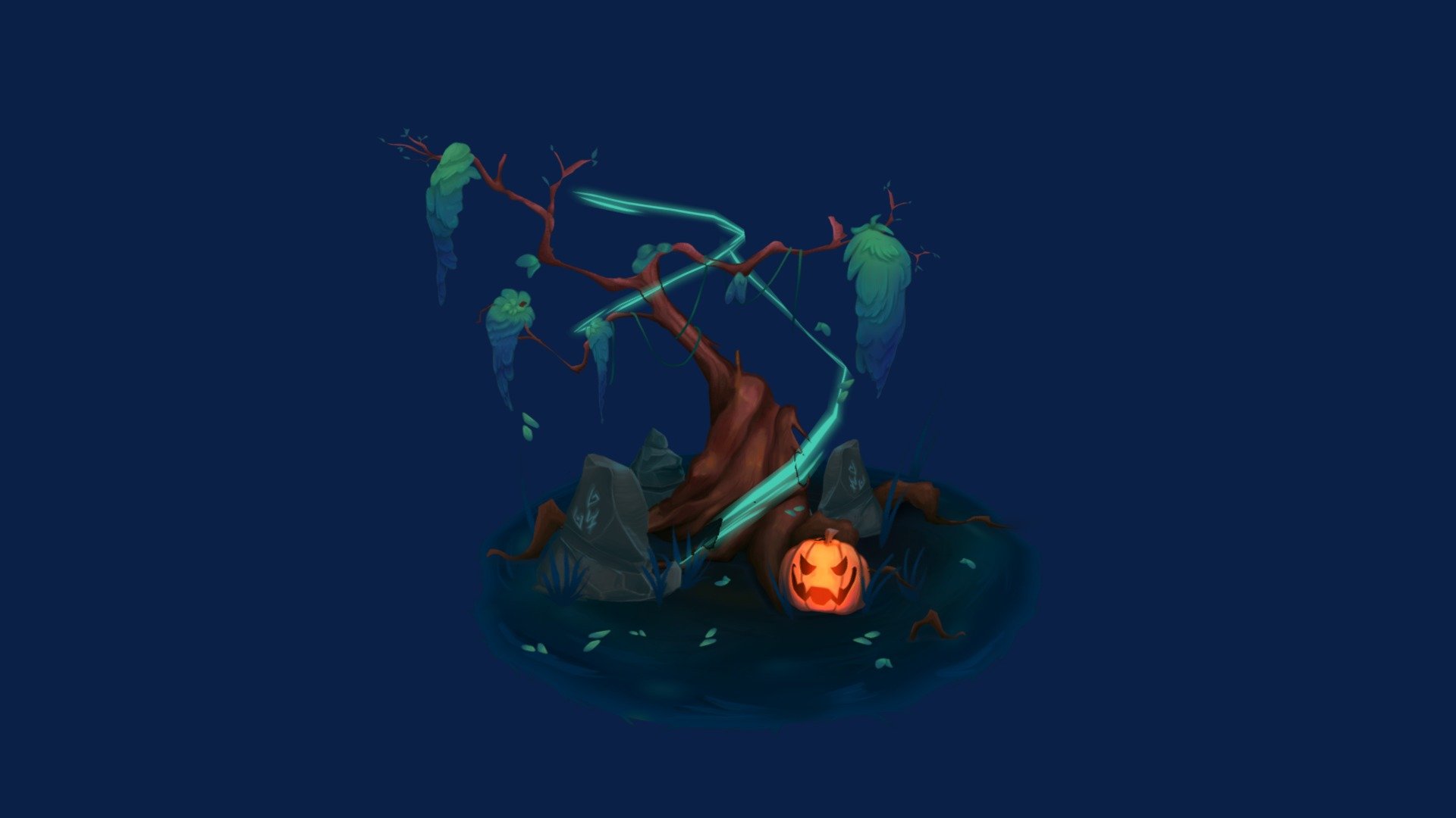 2.5D Spooky Tree - Download Free 3D model by Bluecove (@blue_cove ...