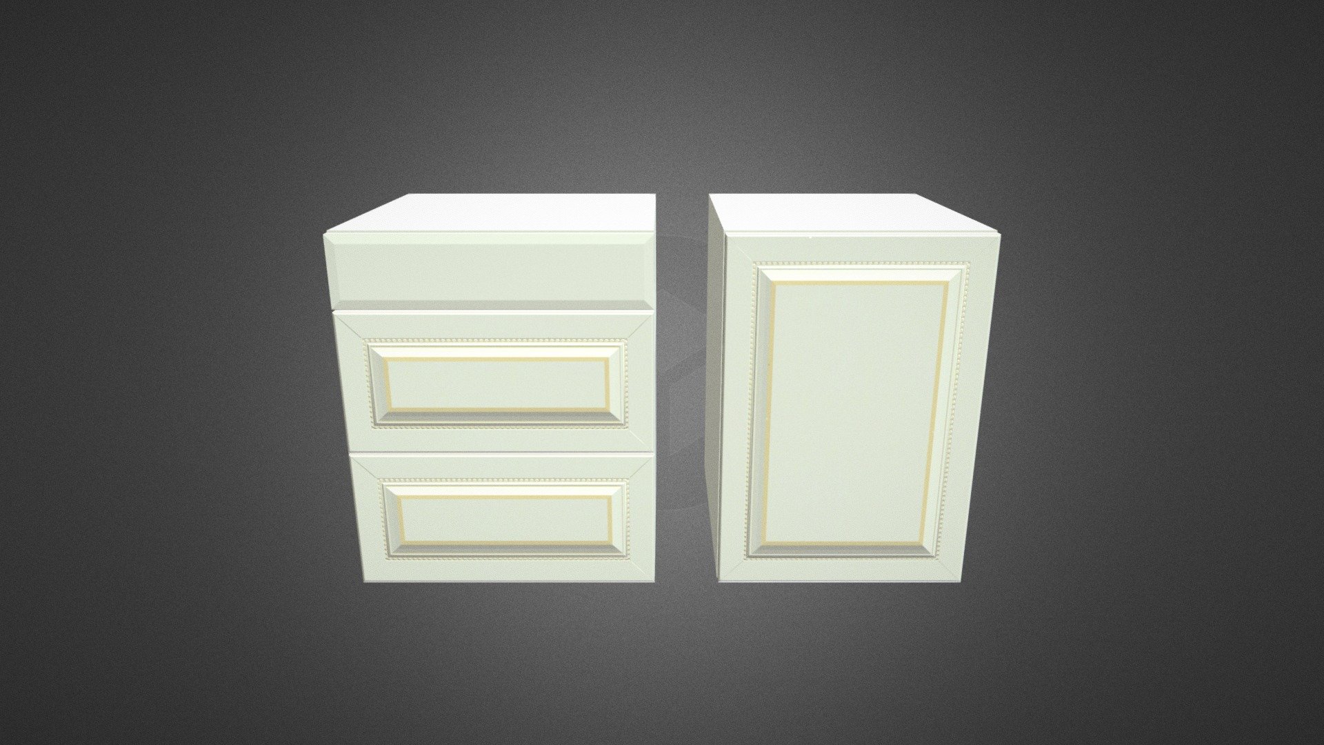 Modular Low Poly Kitchen Cabinet - Download Free 3D model by ...