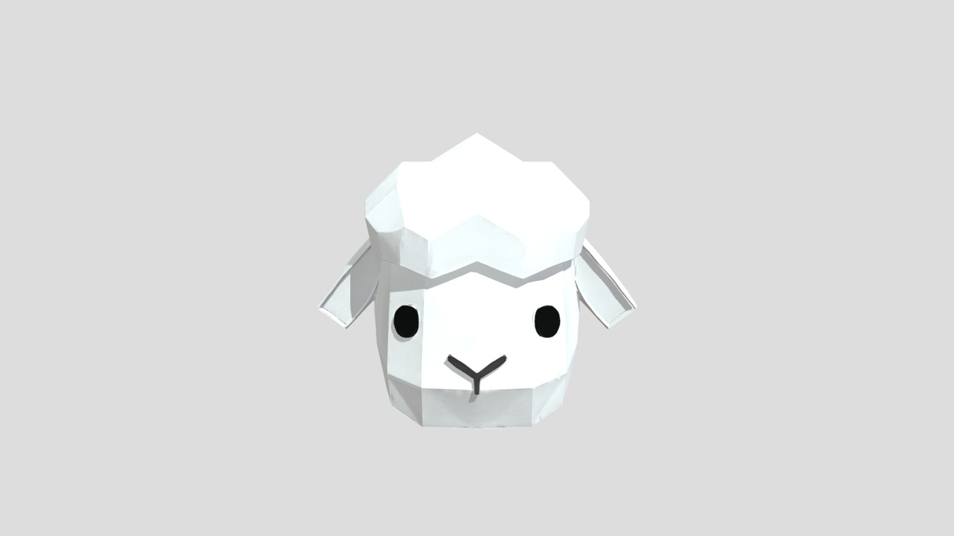 cartoon sheep head - 3D model by midori1789 [c170704] - Sketchfab