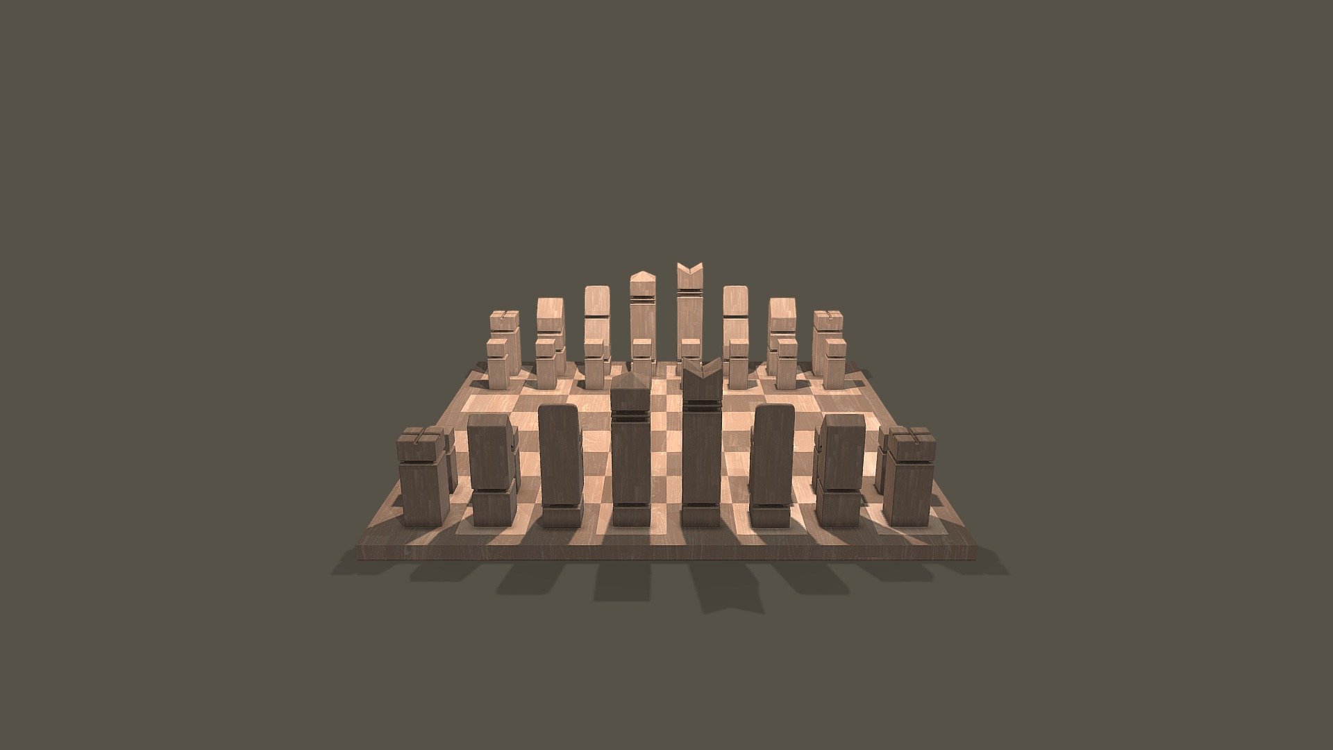 Minimalistic Chess Set - 3D model by ByteCanvas Creations ...