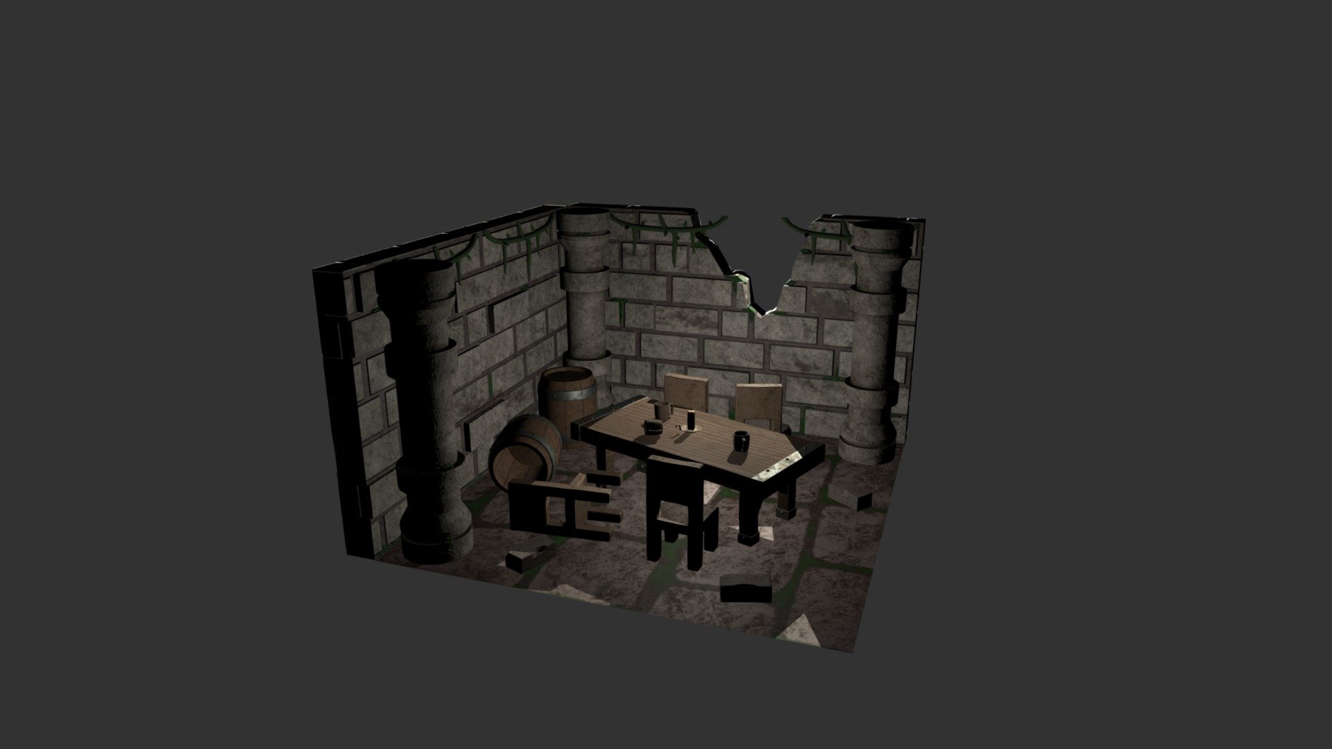 Ruined Castle Interior - 3D model by maxsheppard44 [c17643f] - Sketchfab