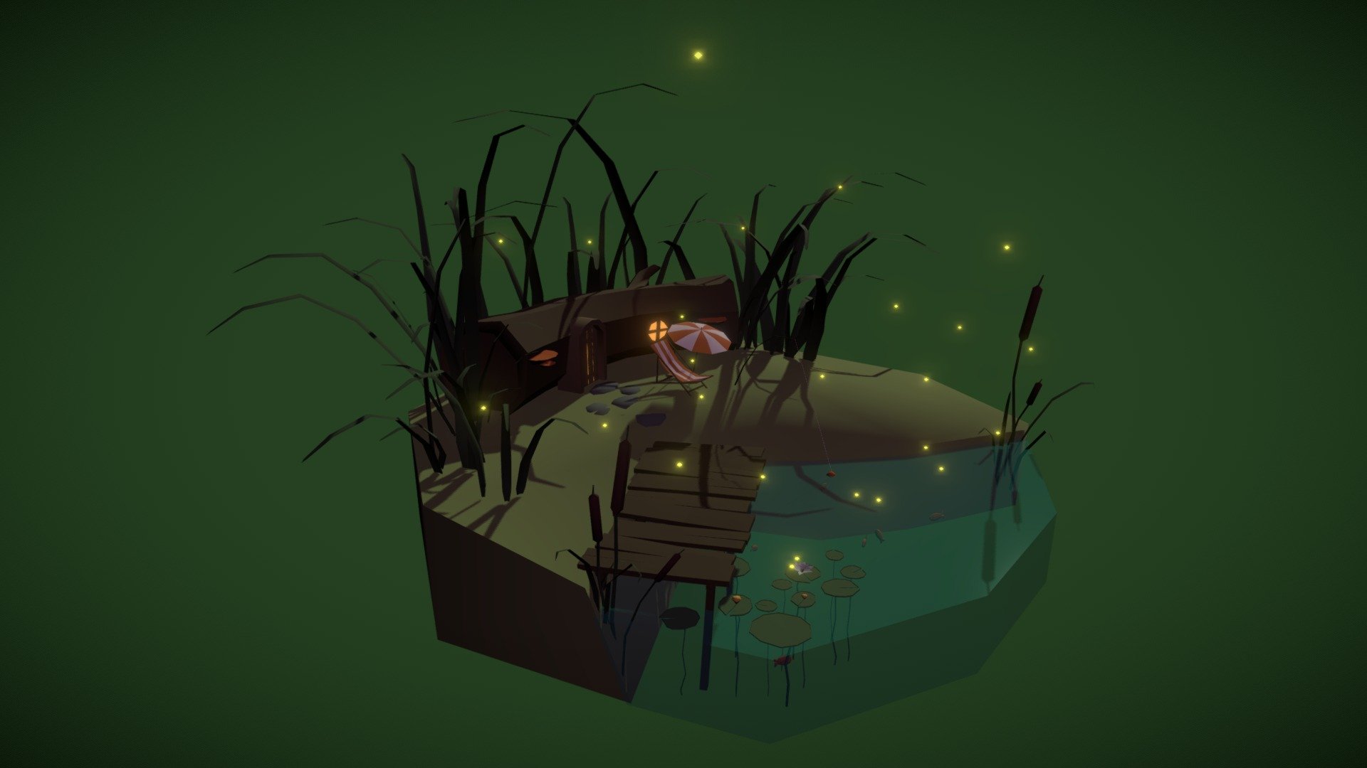 Diorama bayou - 3D model by camille.foirest [c177aa8] - Sketchfab