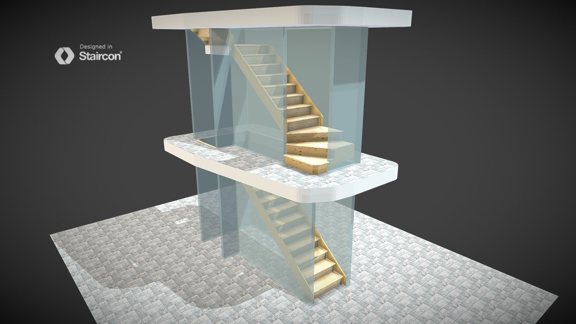 Construction Stairs - 3D model by 3D Software for Stair Design and ...
