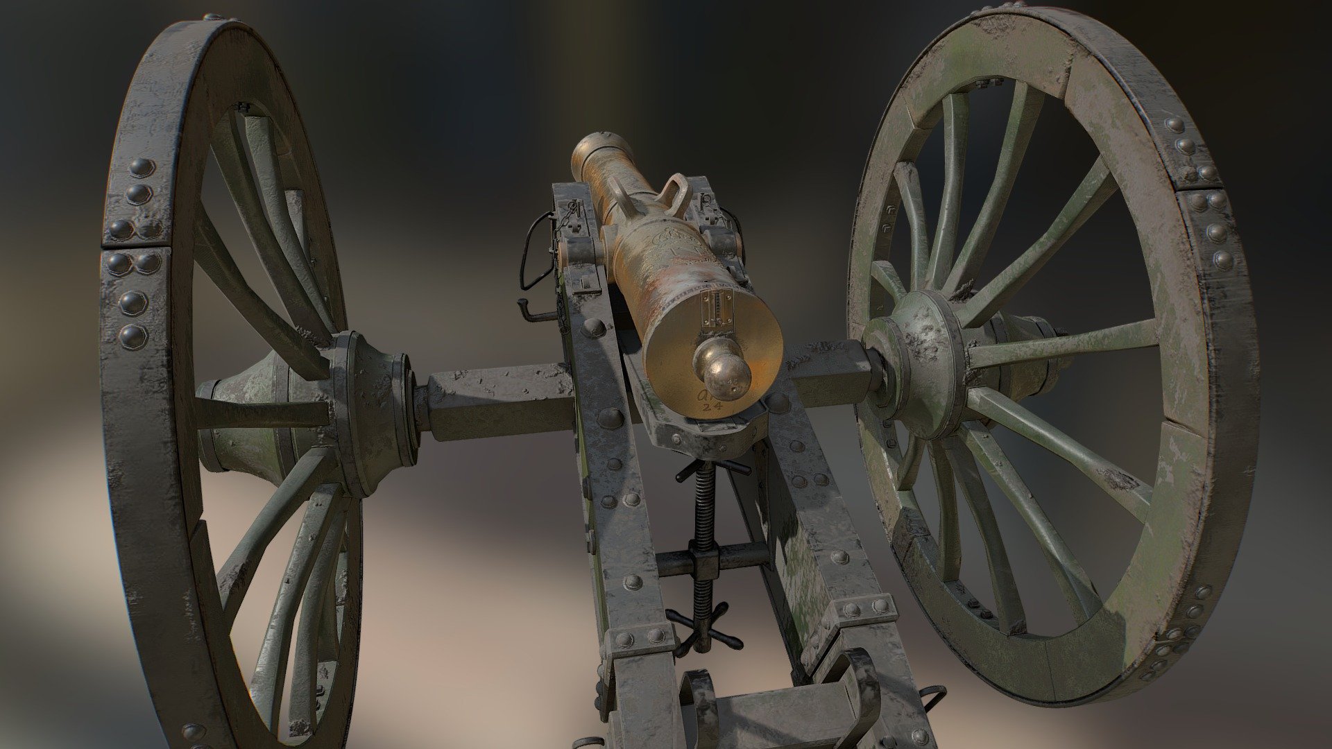 Gribeauval Fieldgun (French 4 pounder) - 3D model by LeviE (@LeviE-wm ...