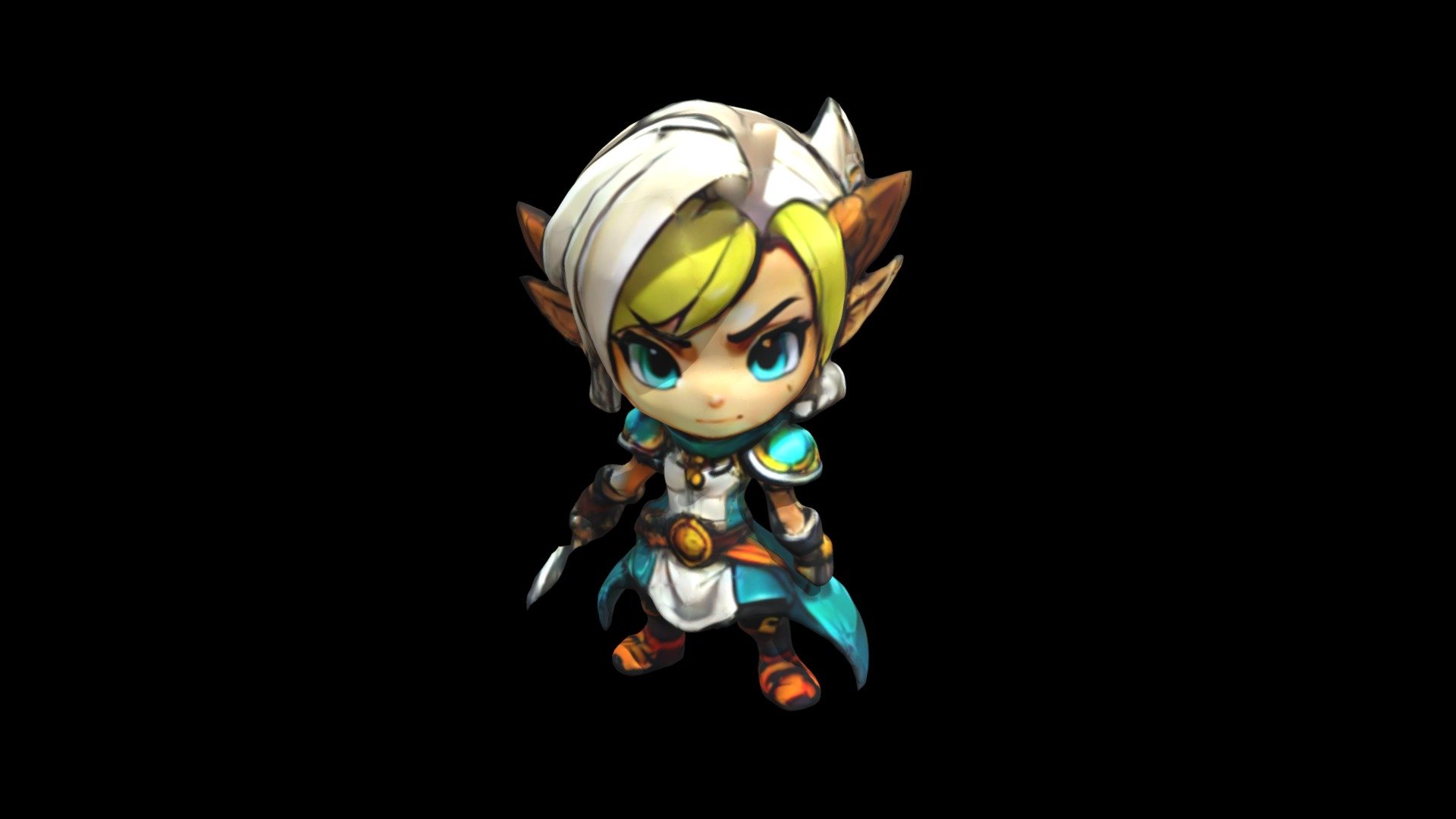 "Female elf character from a cartoon or video ga - Download Free 3D ...