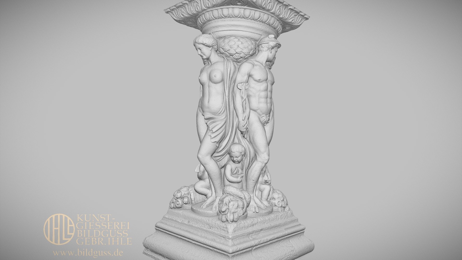 Caryatid Kassel (Germany) trainstation - Download Free 3D model by gussbronze [c180346] - Sketchfab