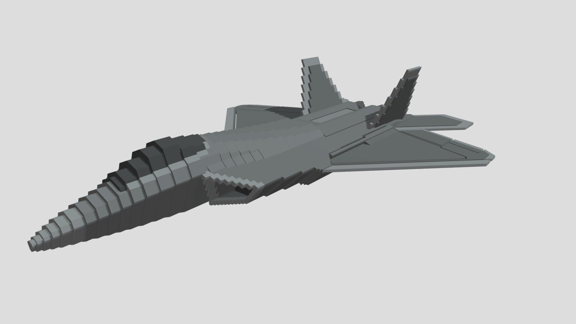 F-22 Minecraft - 3D model by Nothingness0 [c180613] - Sketchfab