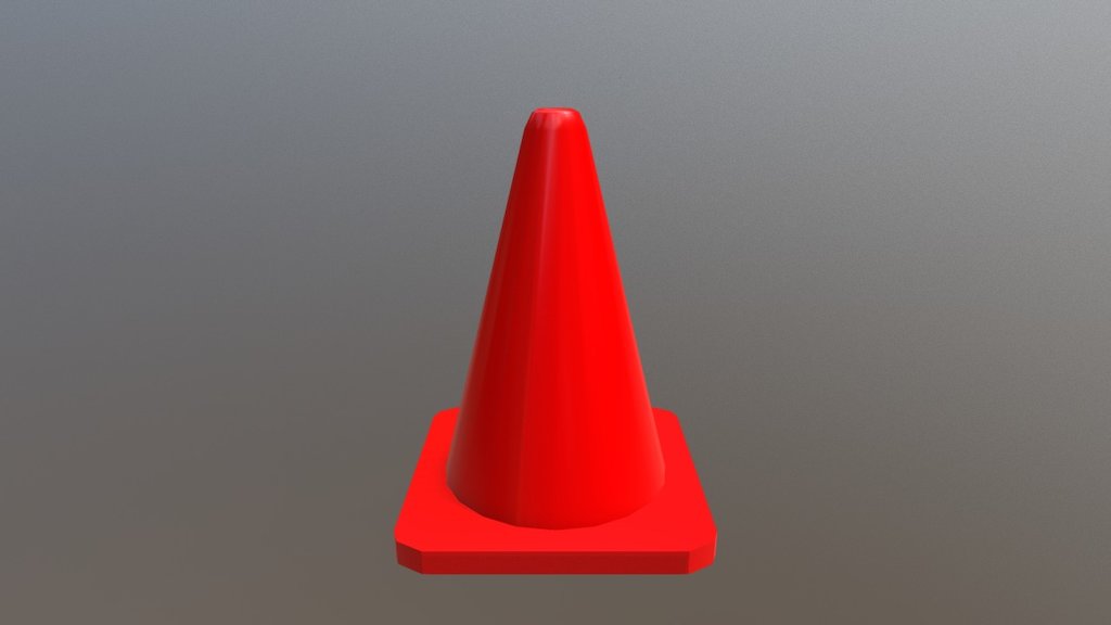 Red Cone - 3D model by bowlingpro1992 [c182d9f] - Sketchfab