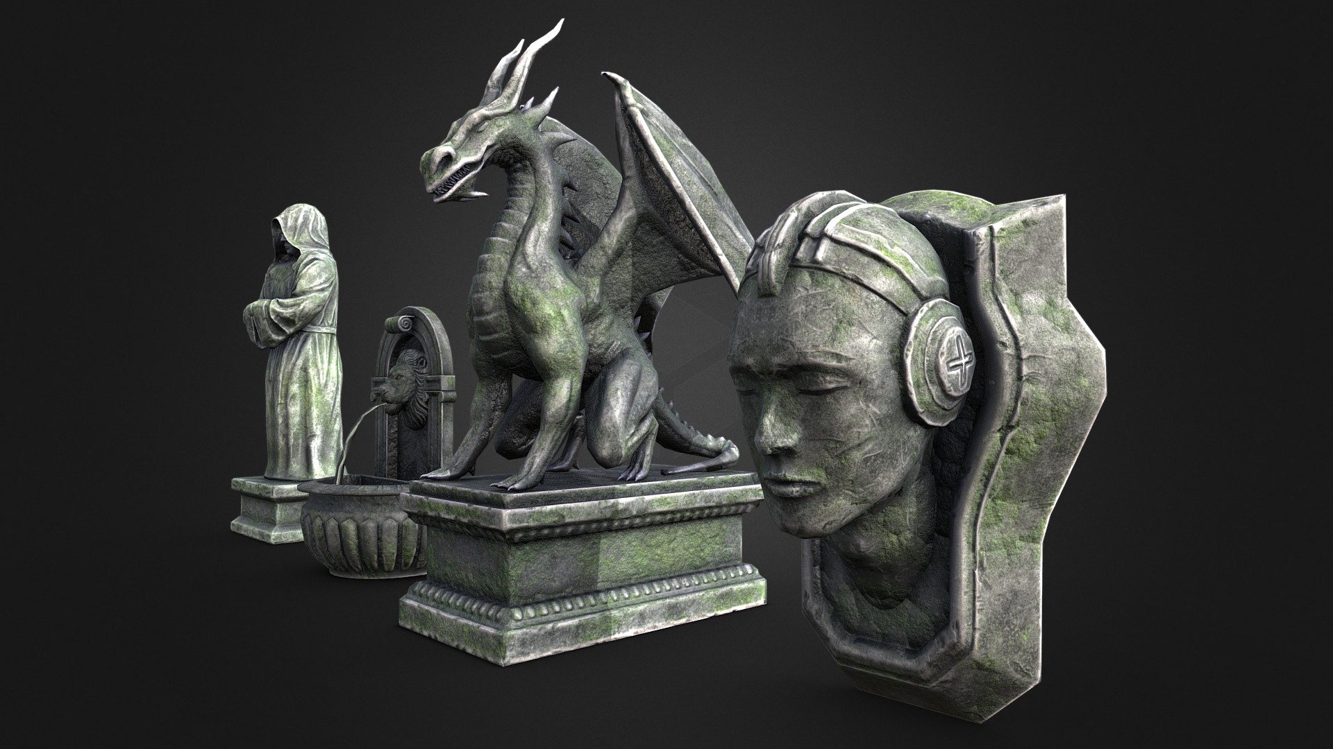 Stone Statues - Buy Royalty Free 3D model by Piotr Pisiak (@piopis ...